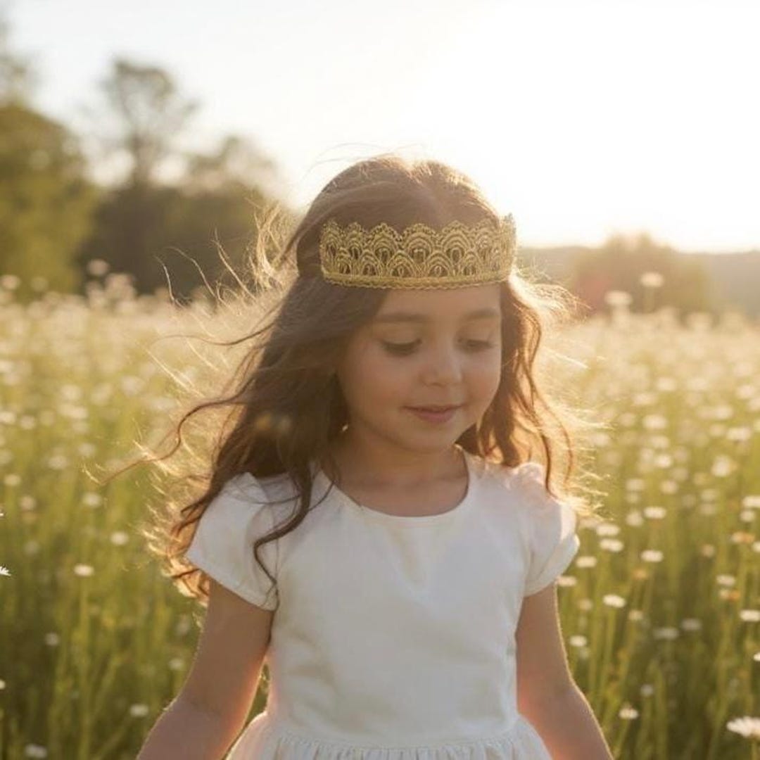 Gold Lace Princess Crown: Handmade Party Headpiece - Etsy