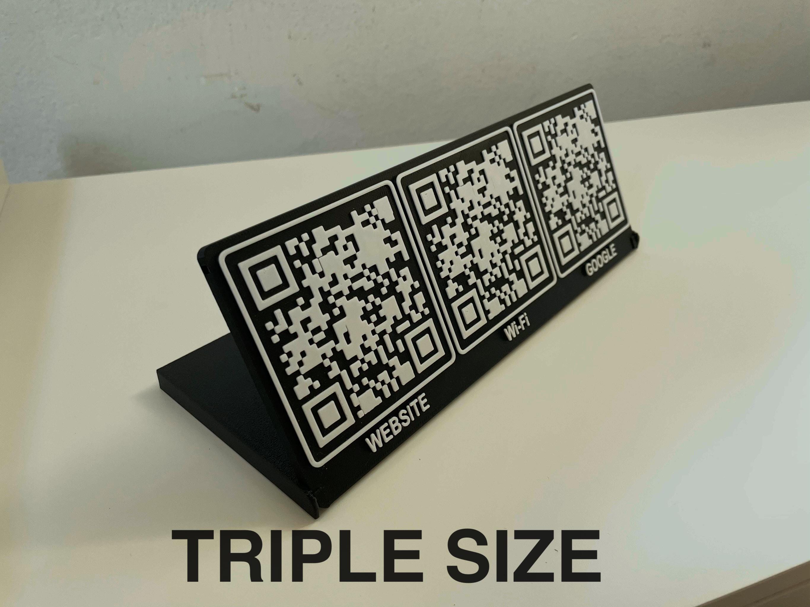 3D Printed QR Code Display Stand: Custom Business Sign - Etsy