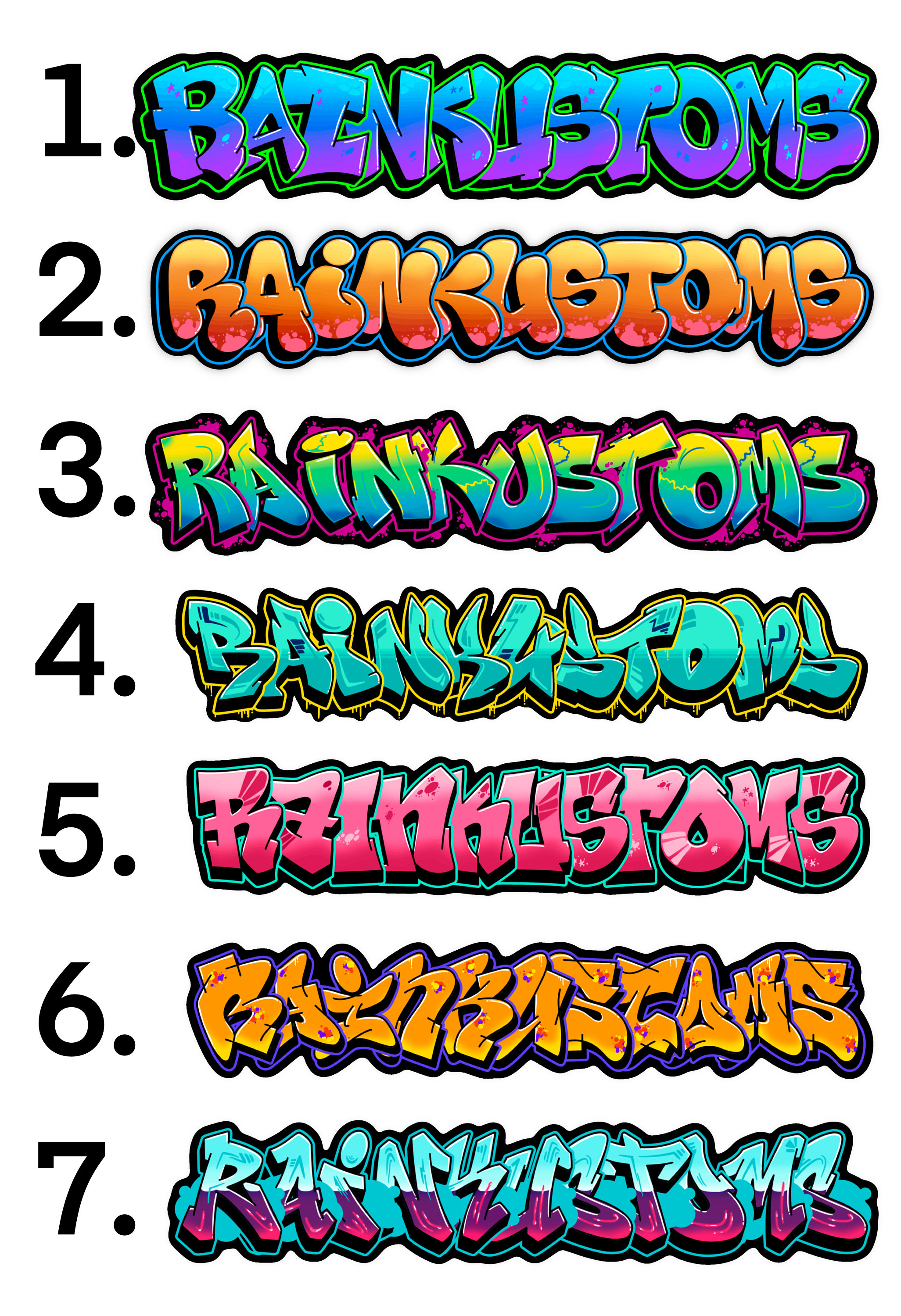 Custom Graffiti Name Decal: Digital Download - Etsy