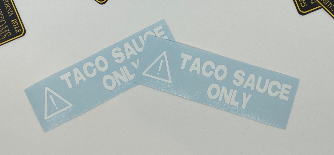 Toyota Tacoma Taco Sauce Only Vinyl Decal Car Window Mirror Bumper ...