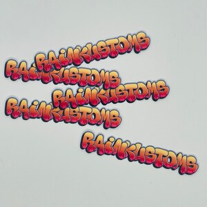 Name Graffiti Custom Stickers,decal, Art, Vinyl, U.S.A, Name, Trucks ...