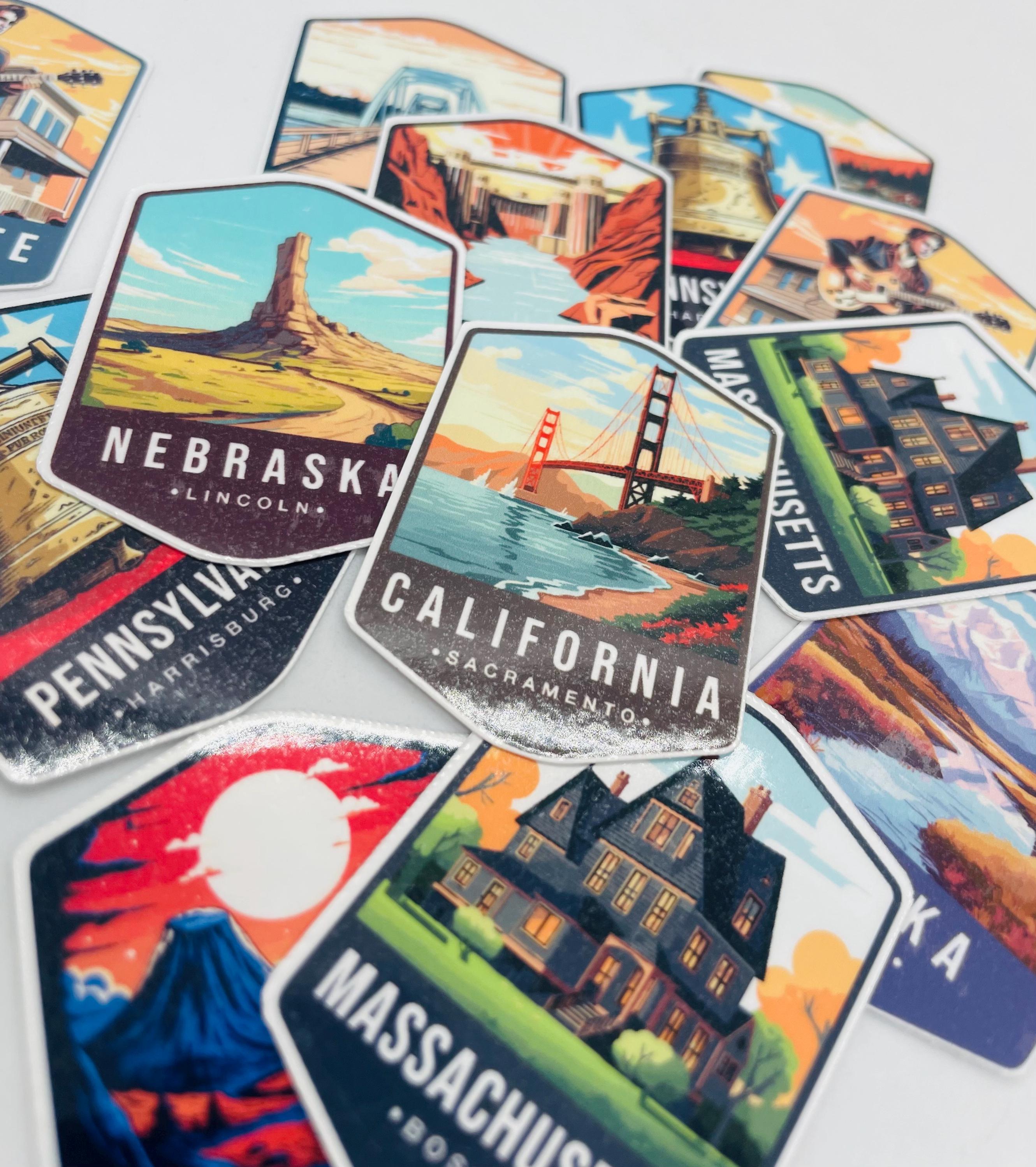USA Landmarks Stickers: State Capitals Decals - Laptop, Car, Toolbox - Etsy