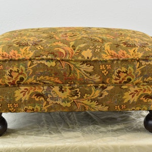 Vintage French Country Style Ottoman Footstool Bun Feet - Etsy
