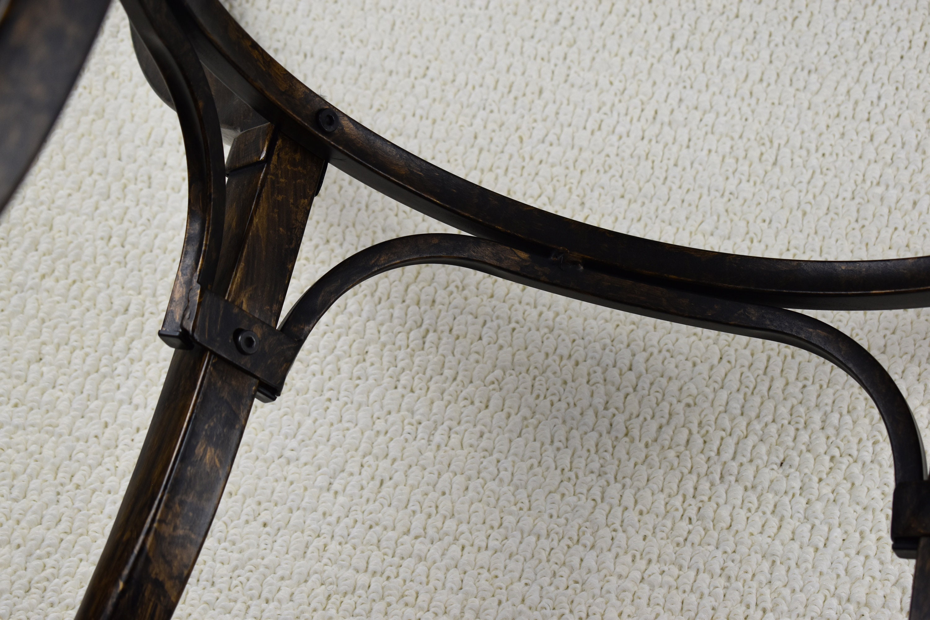 Tall Foyer Entryway Table 24' Round Metal and Glass Top - Etsy