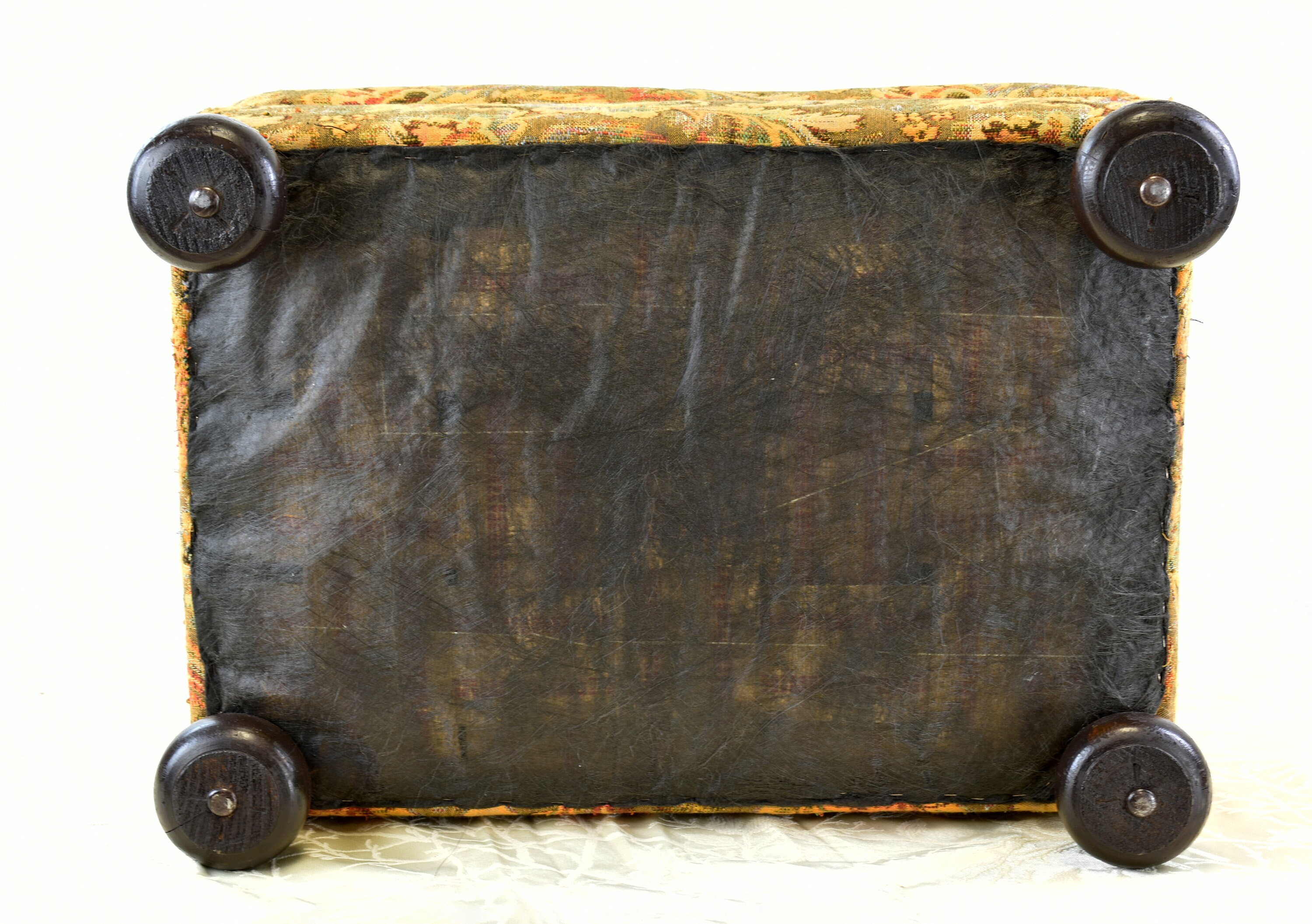 Vintage French Country Style Ottoman Footstool Bun Feet - Etsy