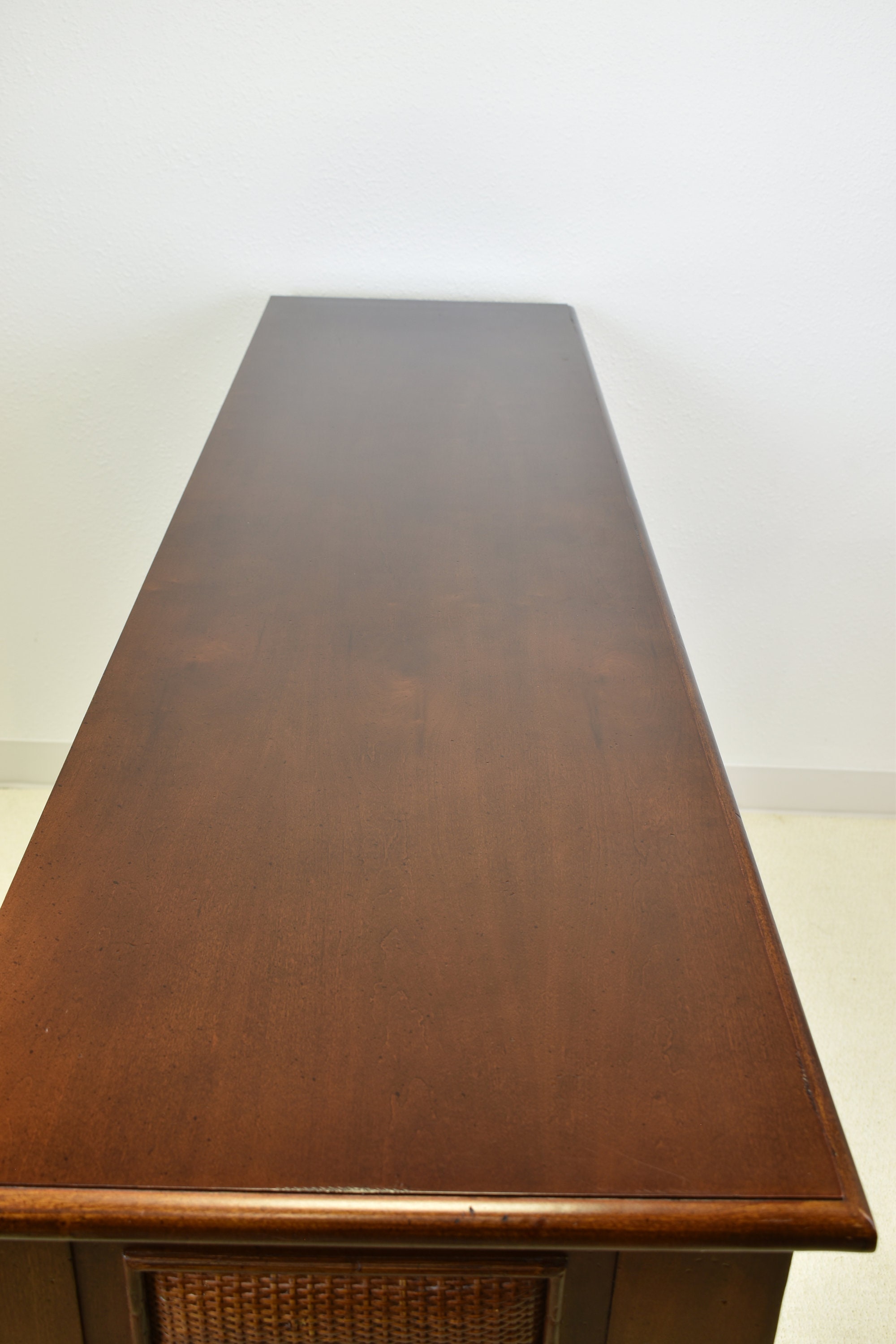 Maple and Rattan Eclectic Polynesian Tommy Bahama Styled Eleven Drawer ...