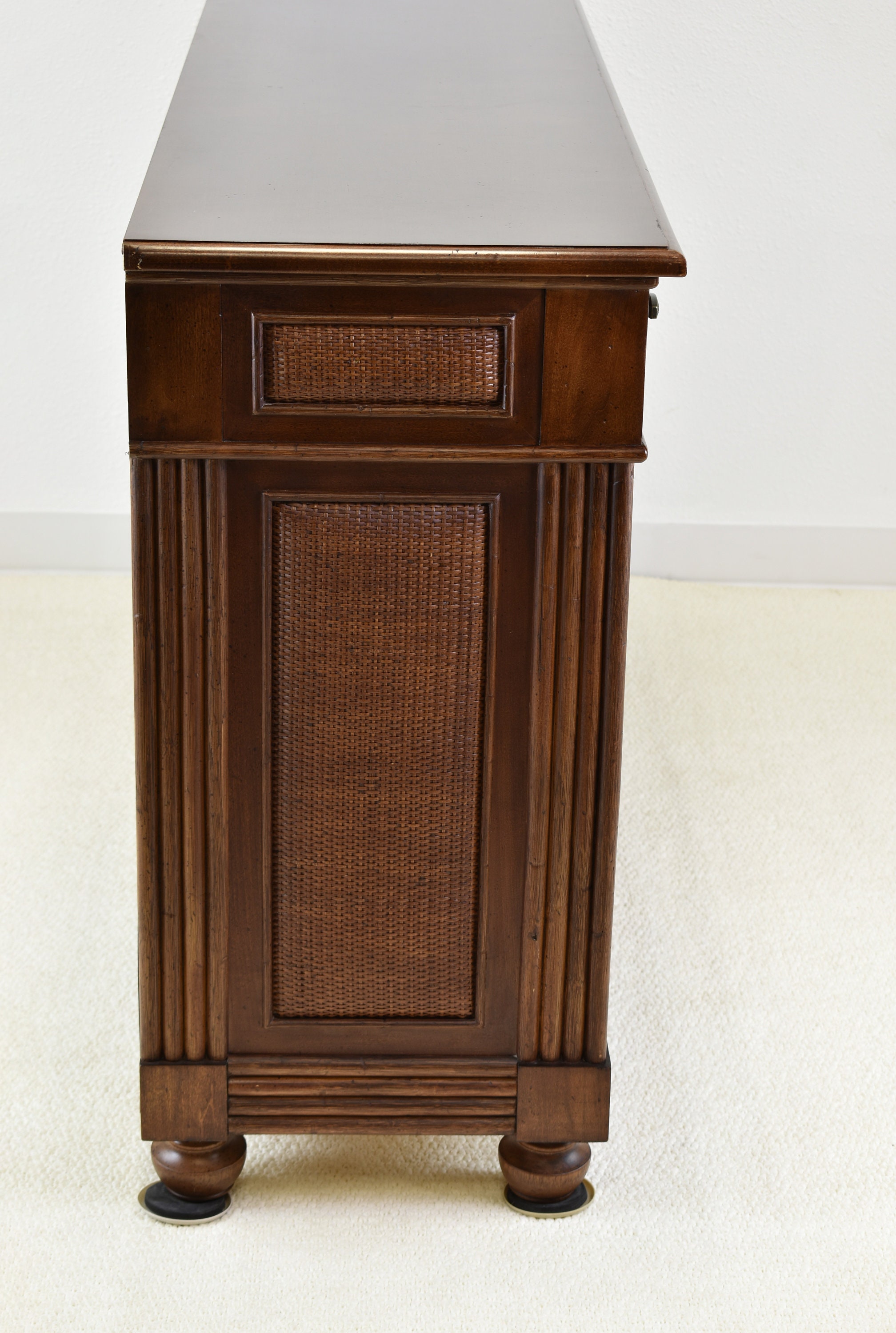 Maple and Rattan Eclectic Polynesian Tommy Bahama Styled Eleven Drawer ...