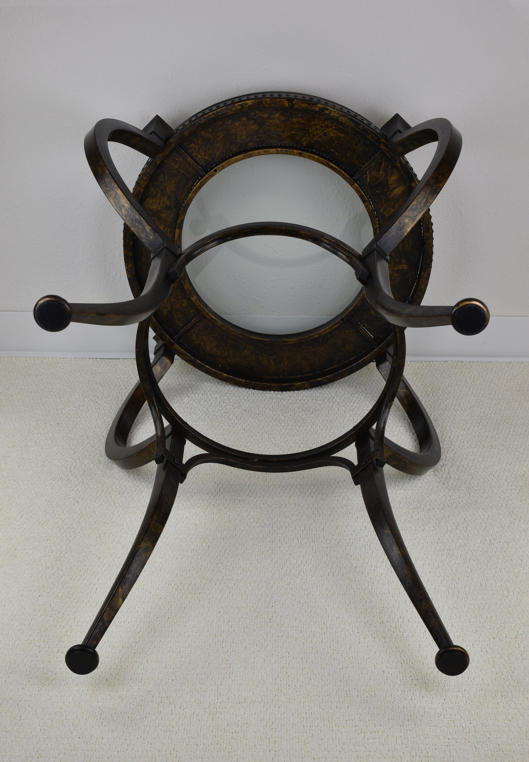 Tall Foyer Entryway Table 24' Round Metal and Glass Top - Etsy