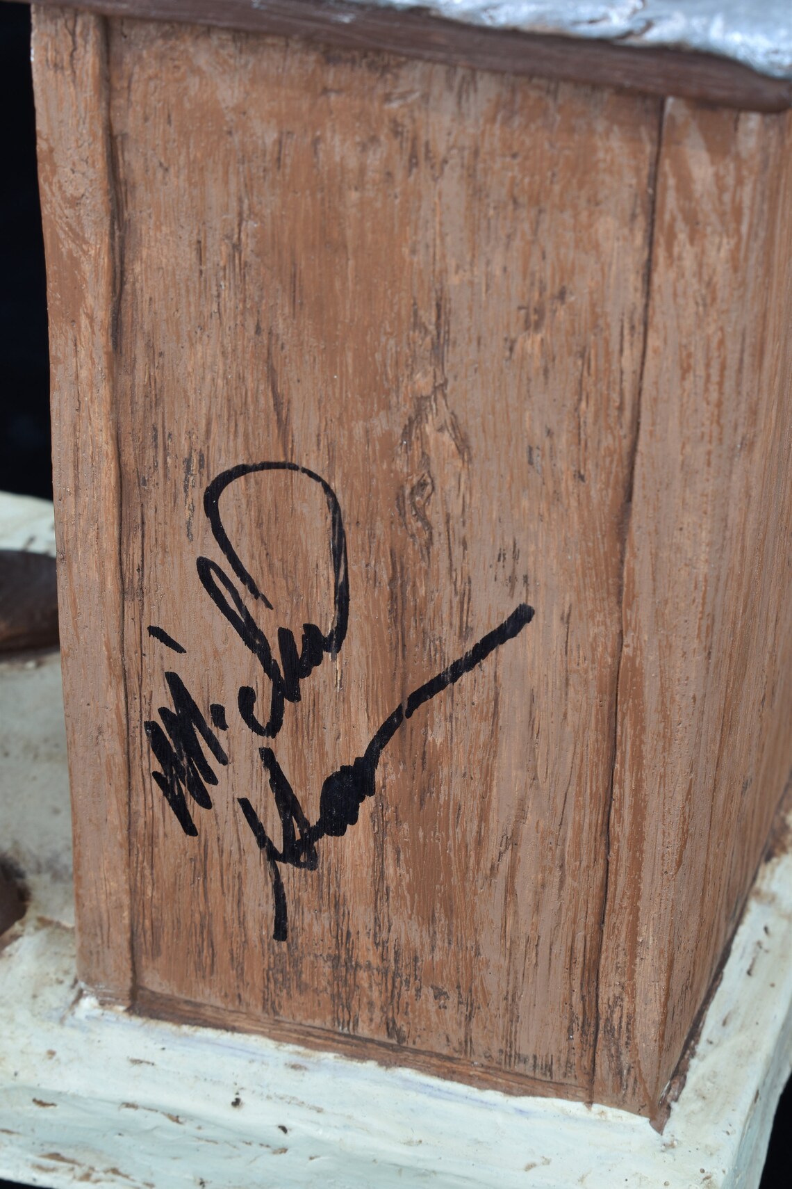 Michael Garman Signed Sculpture, Dog Getting Checkup at Veterinarian ...