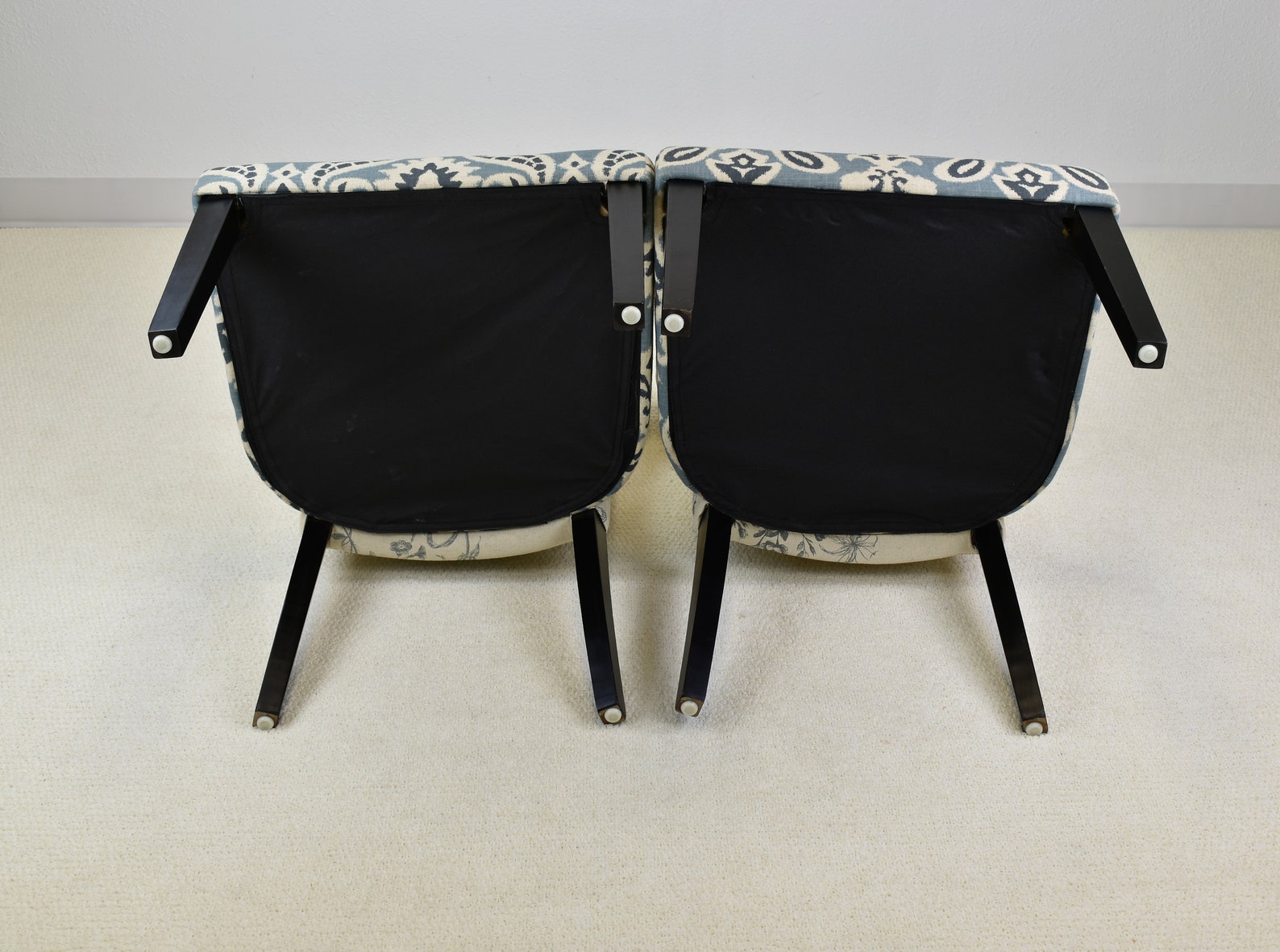 French Country Style Blue Paisley Accent Chair (set 2) - Etsy
