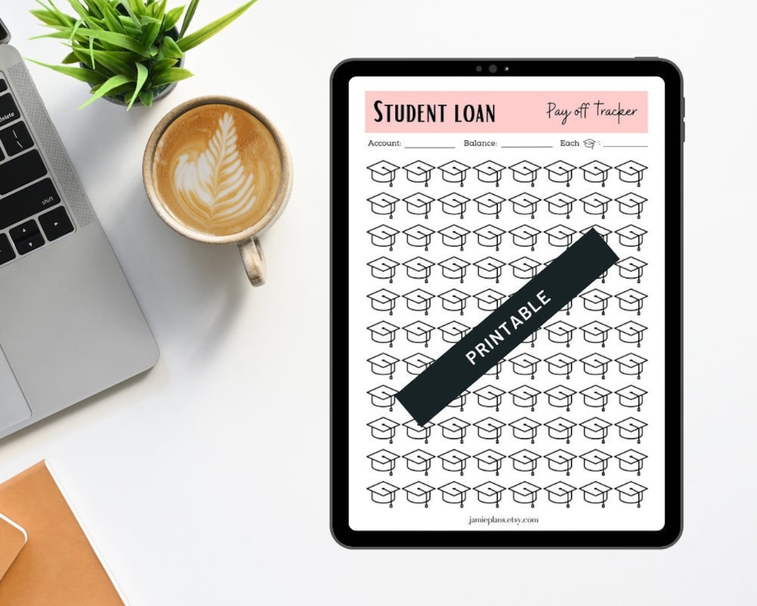 PRINTABLE, Student Loan Debt Tracker, Repayment Plan, Debt Pay Off - Etsy