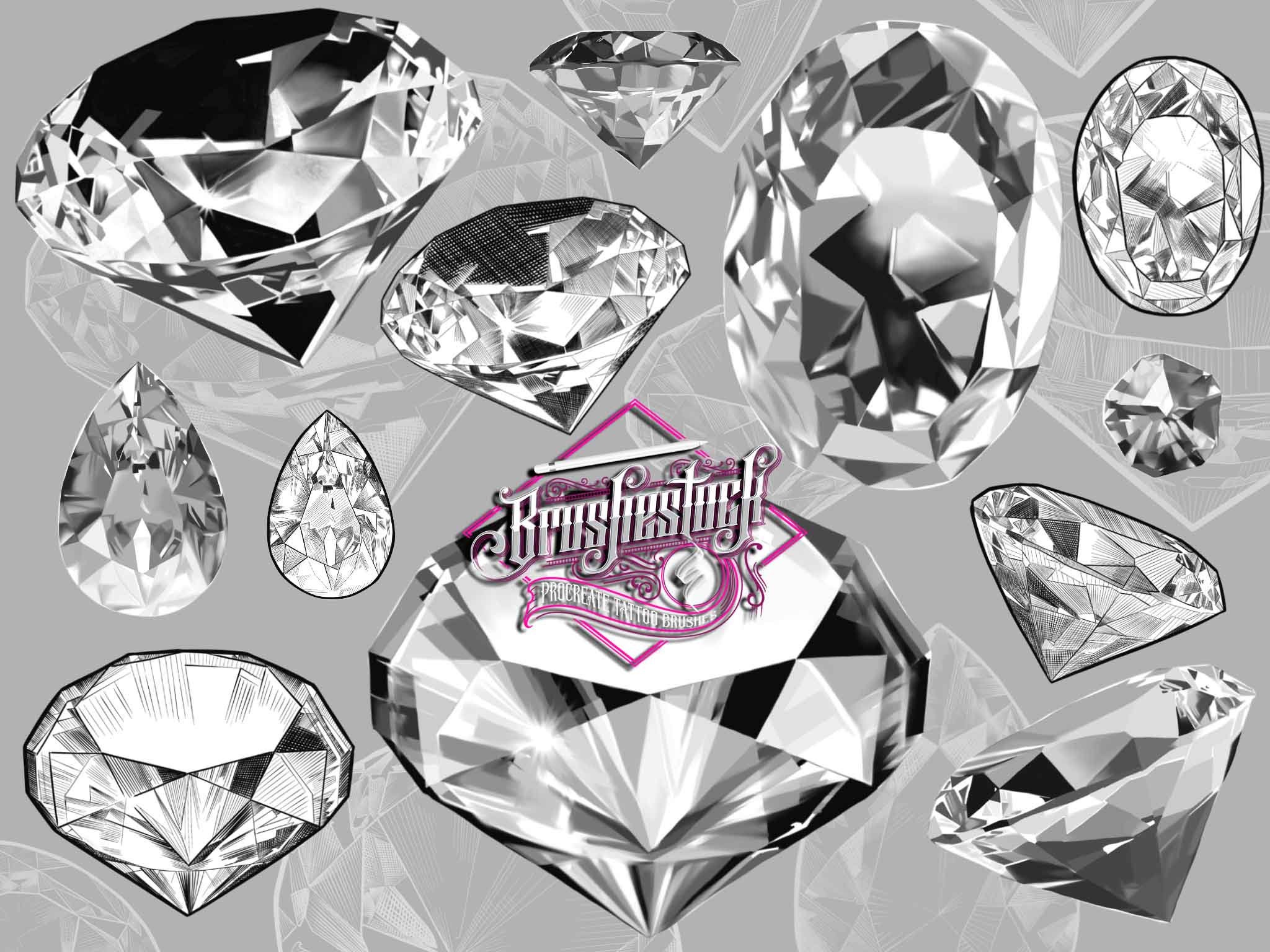 Realistic Diamonds Tattoos