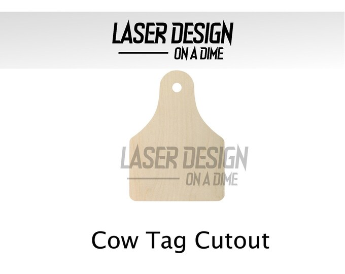 Cow Tag Wooden Cutout, Wooden Blank, DIY Craft, Paint Party, Make Your ...
