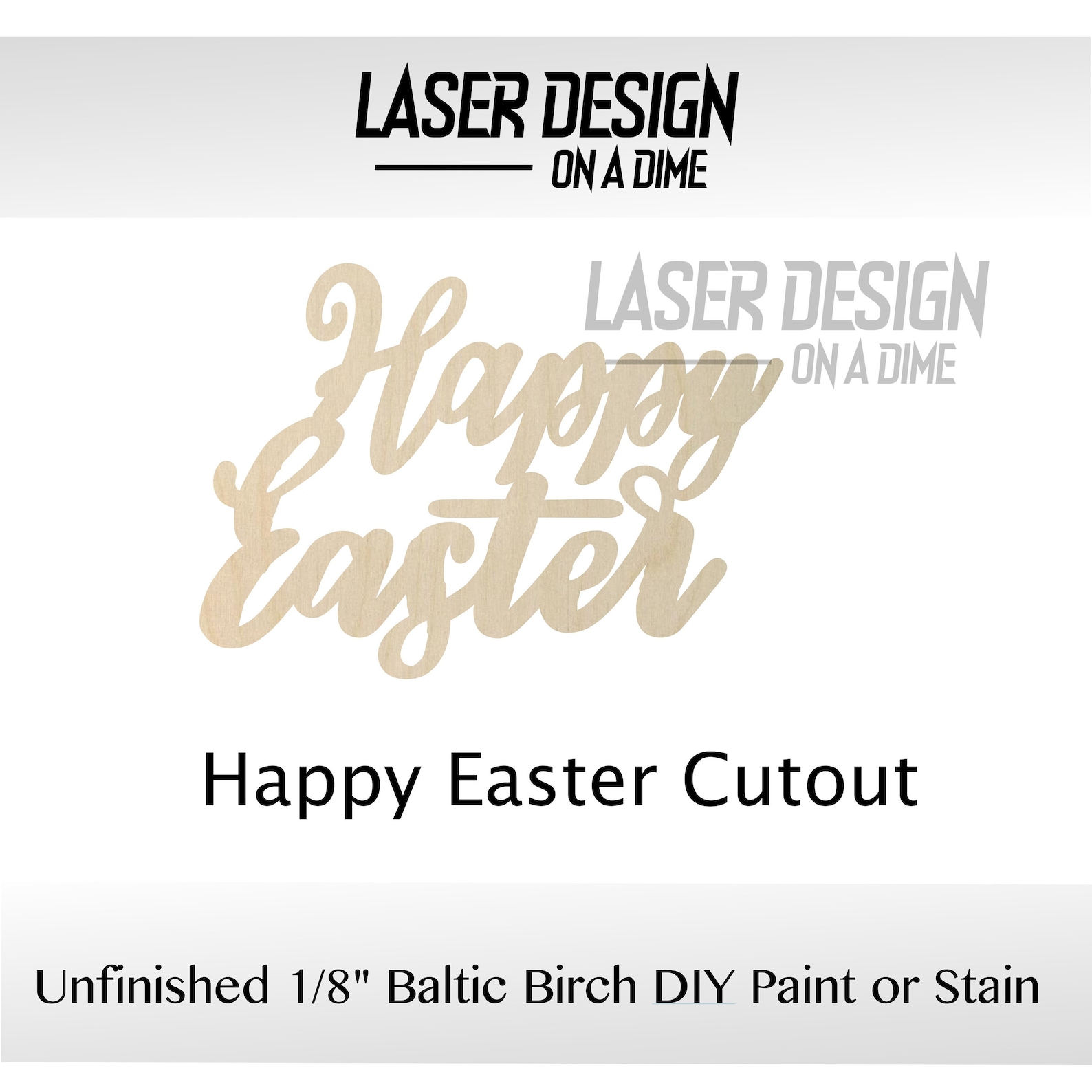 Happy Easter Cut Out Wreath Embellish Wooden Blank DIY | Etsy