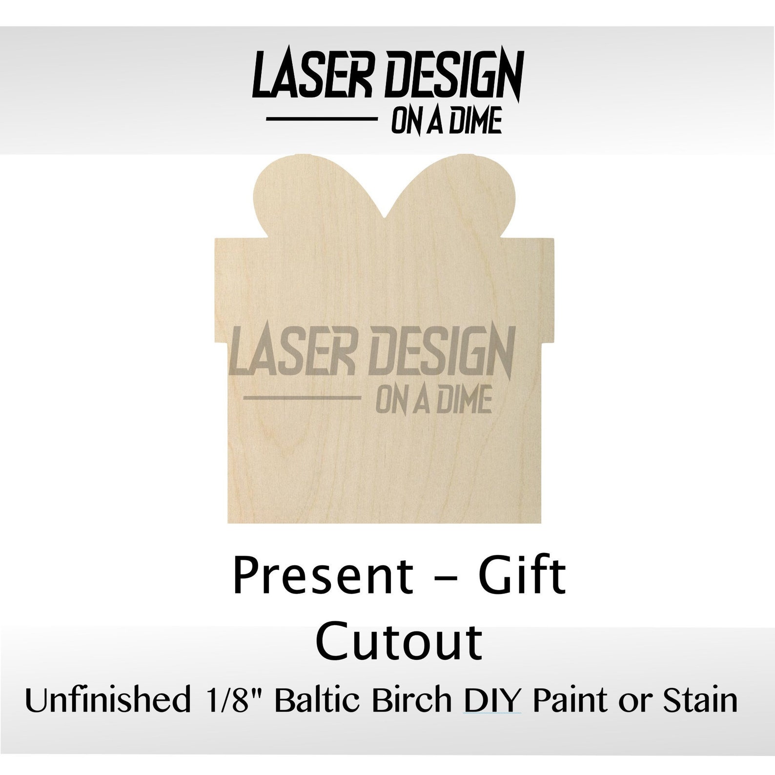 Gift Present Cutout Ornament Christmas Decor Wooden - Etsy