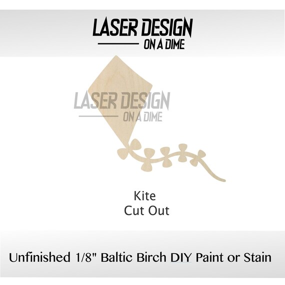 Wooden Cutout Kite Wooden Blank DIY Craft Paint Party Make - Etsy