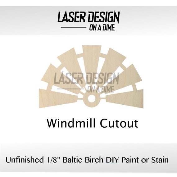 Wooden Cutout Windmill Wooden Blank DIY Craft Paint Party | Etsy