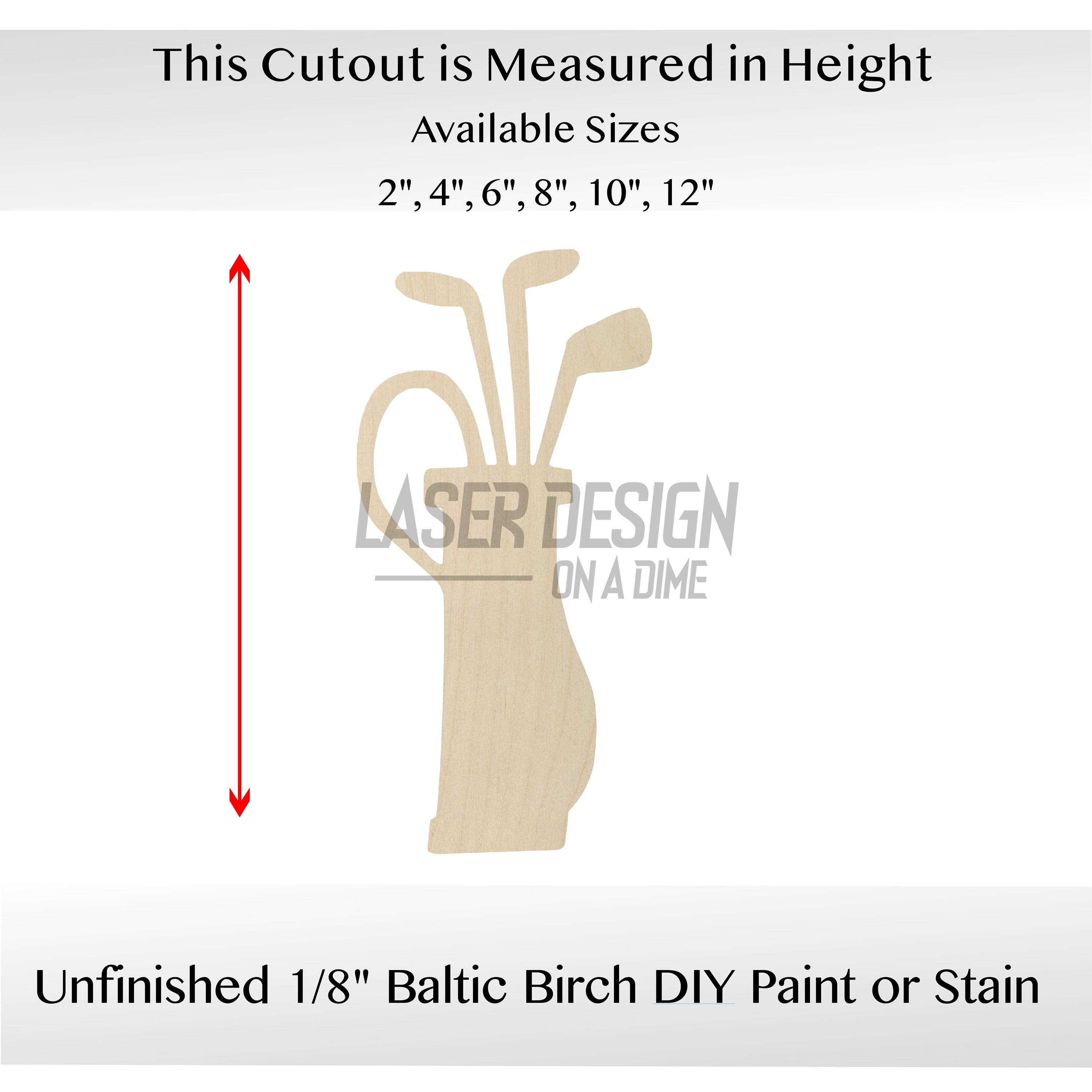 Golf Club Wooden Cutout Wooden Blank DIY Craft Paint Party - Etsy