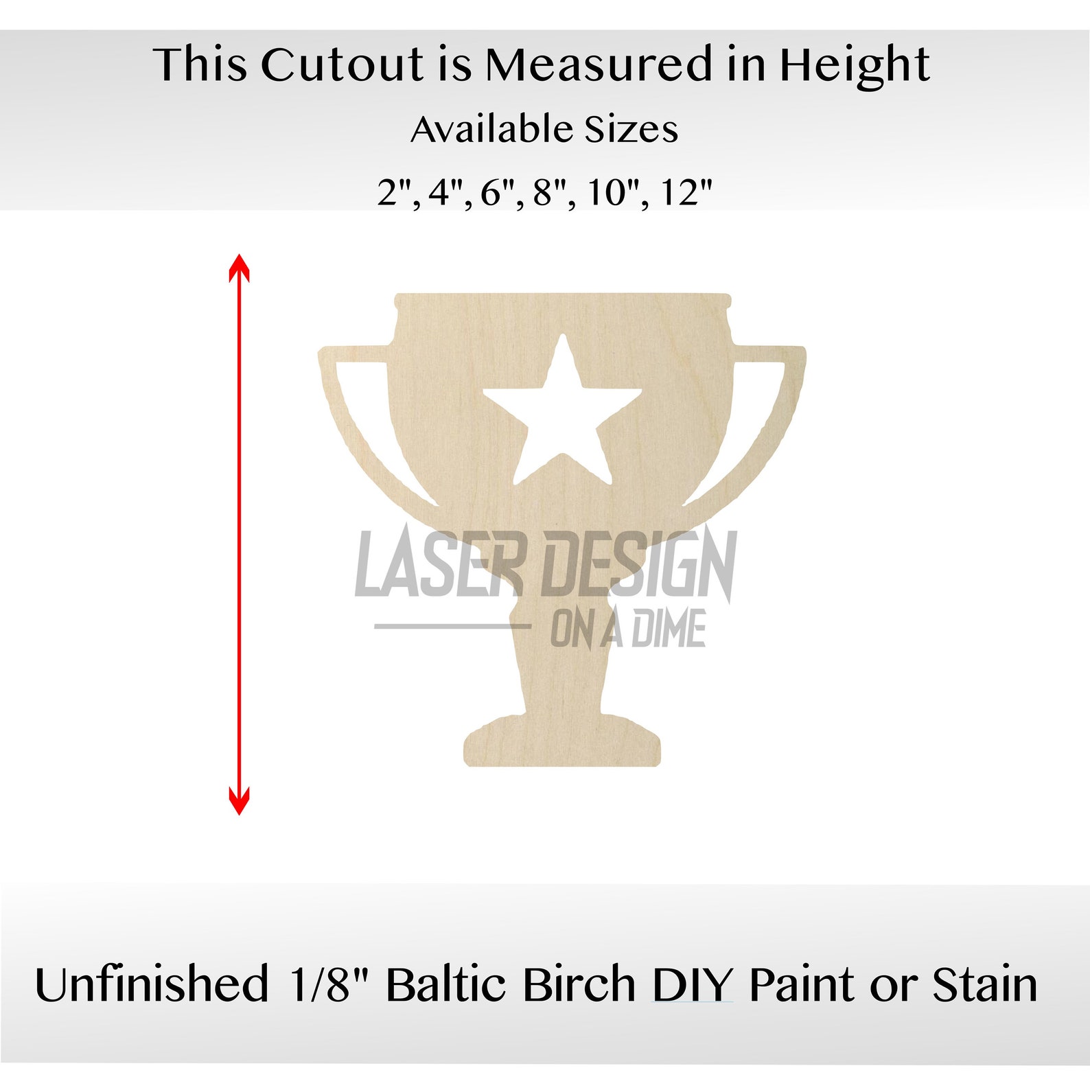 Trophy Wooden Cutout Sports Trophy Wooden Blank DIY Craft - Etsy