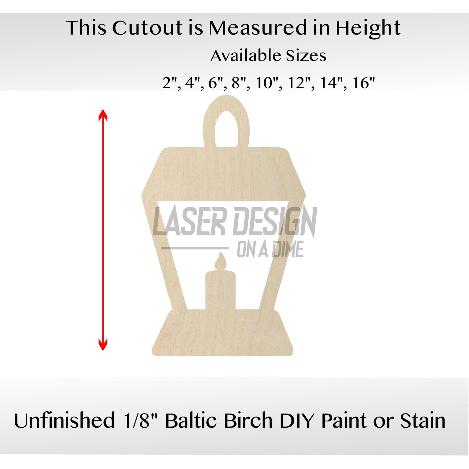 Lantern With Candle Wooden Cutout Blank DIY Paint Party - Etsy