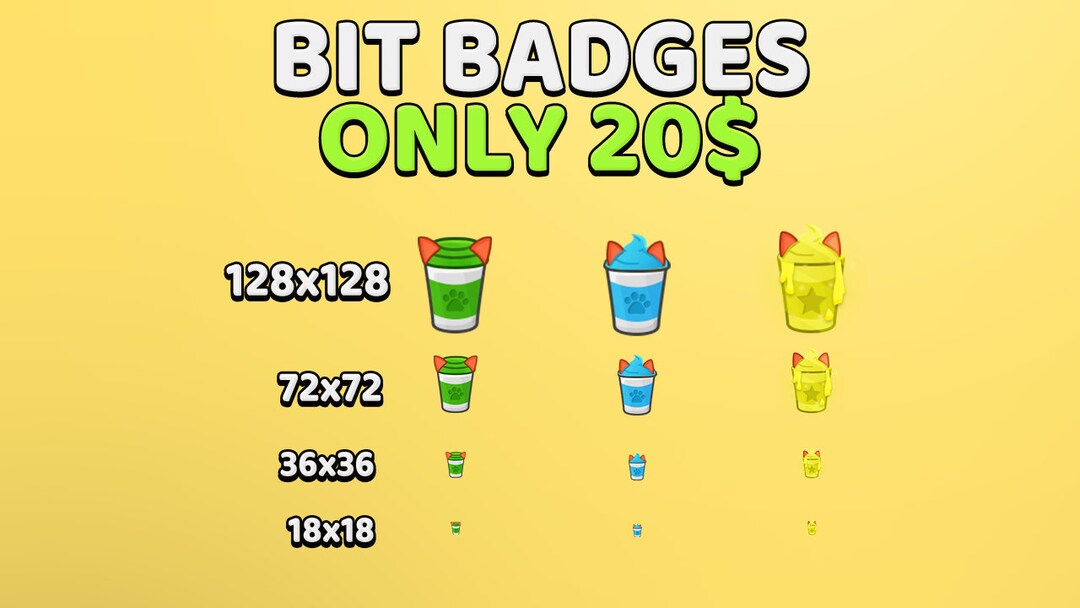 Custom Professional Streaming Bit Badges [digital] - Etsy