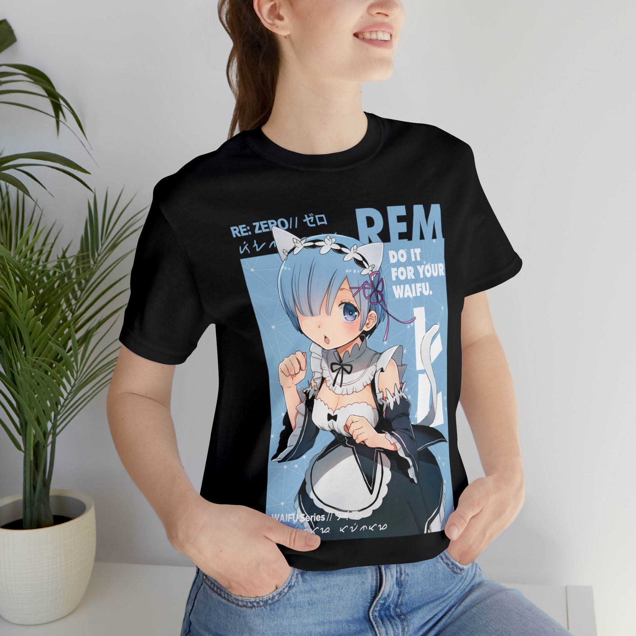 Waifu Rem Anime T-shirt Unisex, Anime Manga Shirt, Anime Shirt, Anime ...