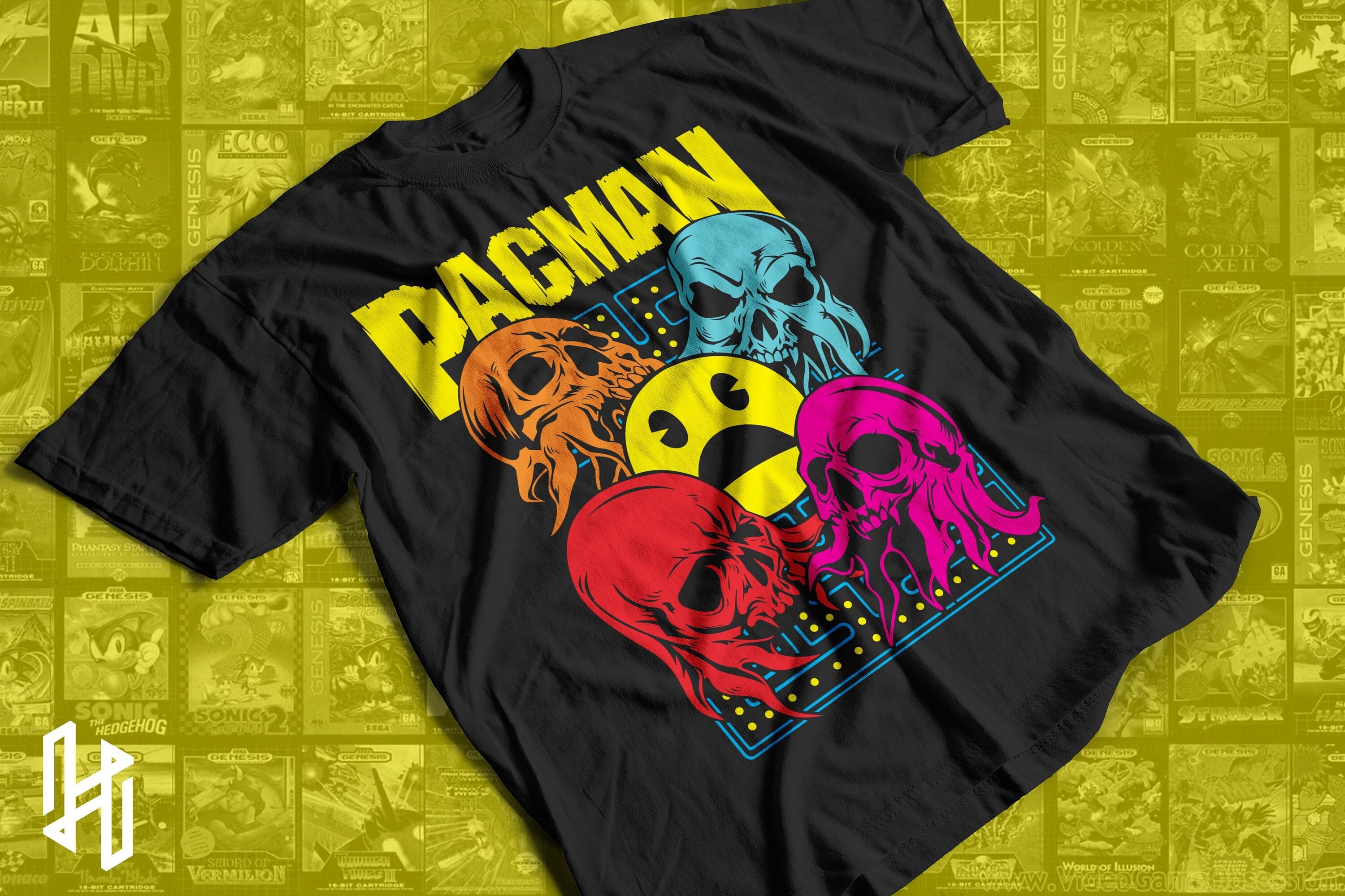 Vintage Arcade Game Shirt Classic Retro Design With Gaming Icons ...