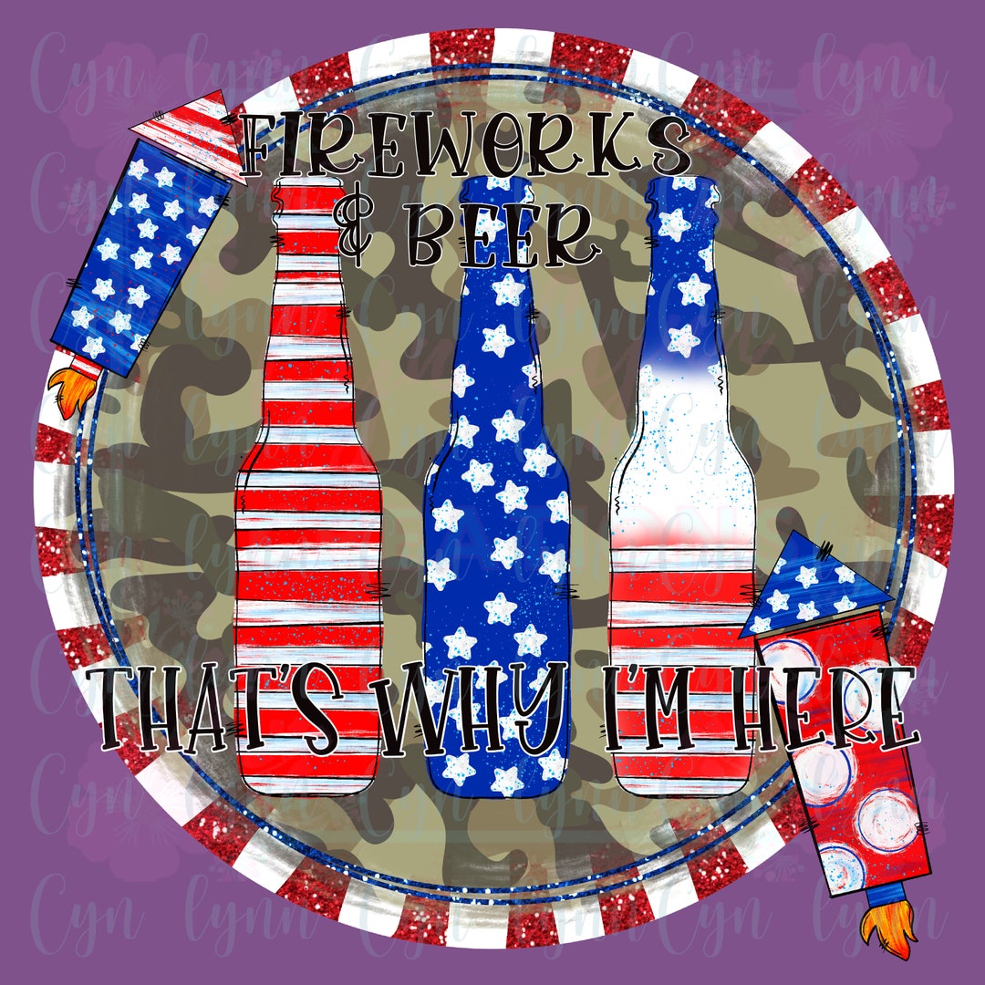 Fireworks & Beer PNG Digital Download - Etsy
