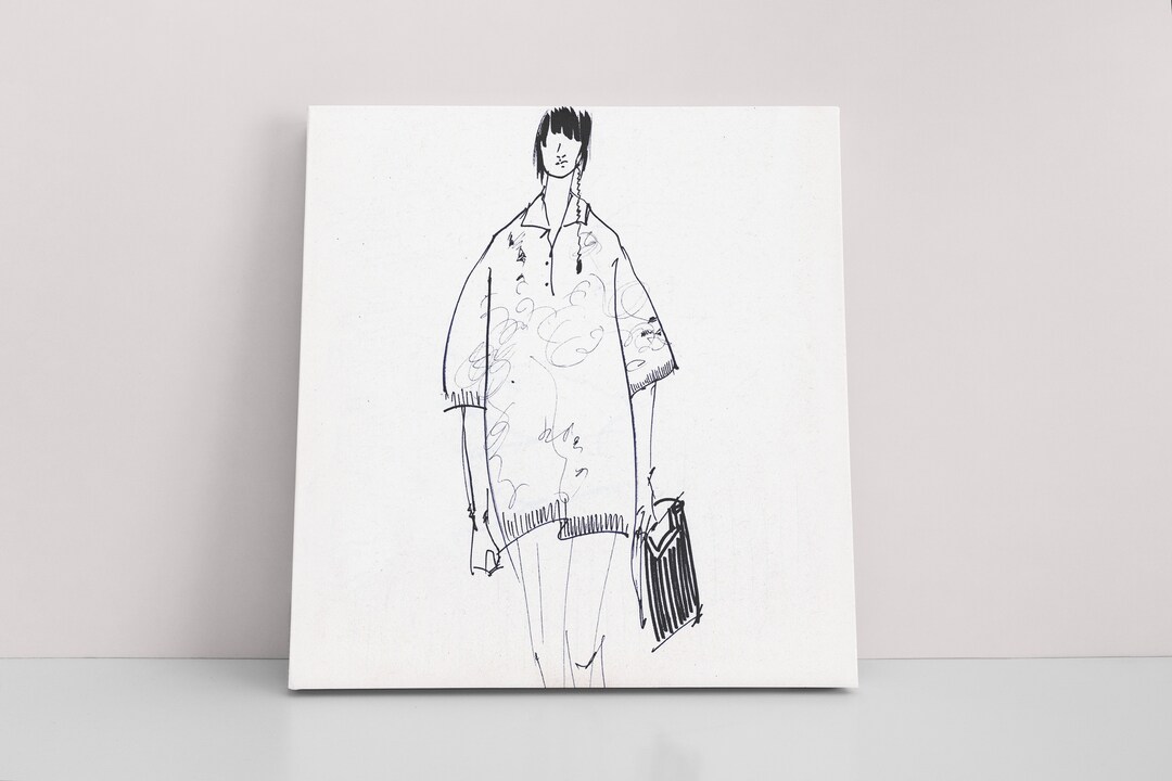 Line Drawing Woman Printable,line Drawing Wall Art, Fashion ...