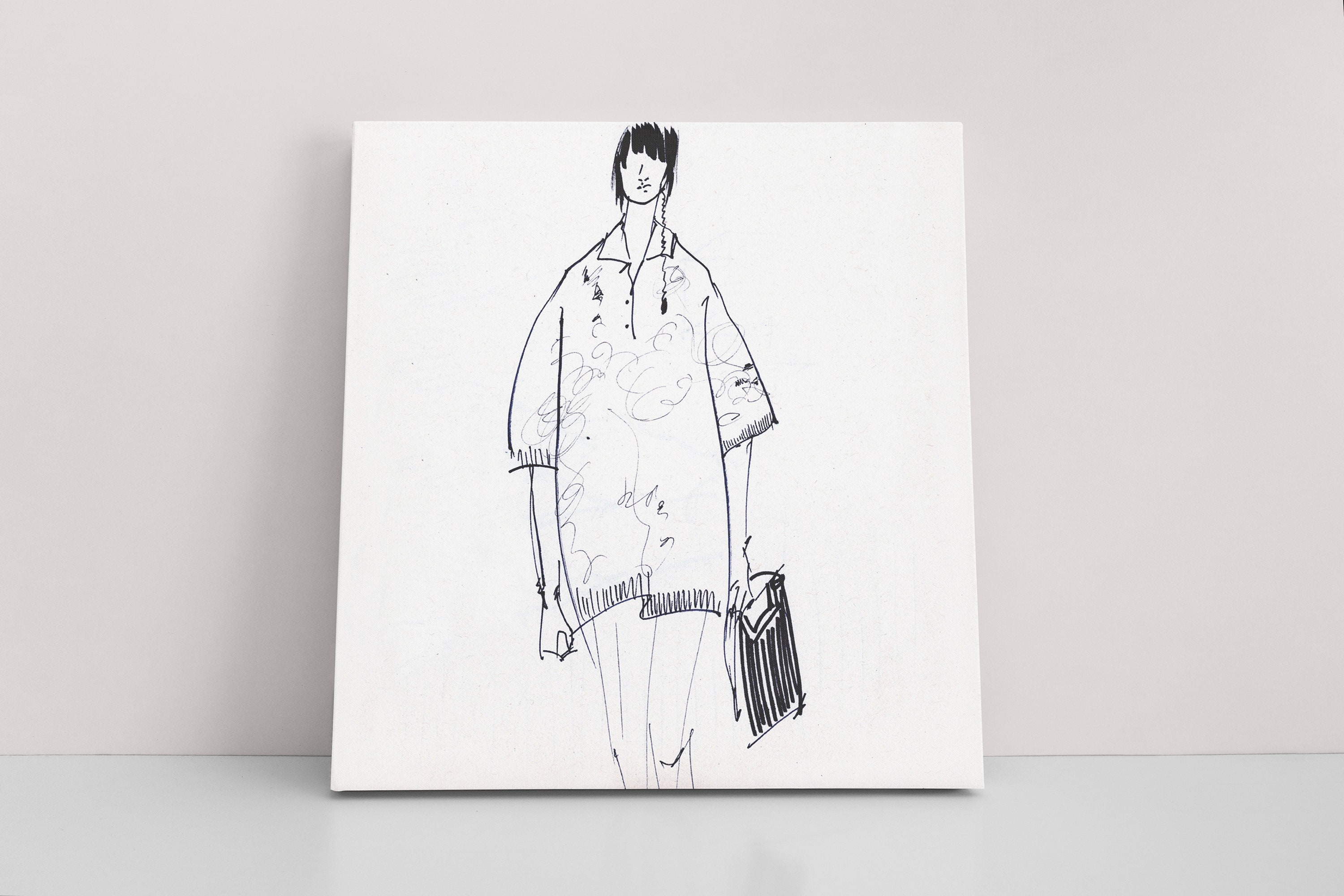 Line Drawing Woman Printable,line Drawing Wall Art, Fashion ...