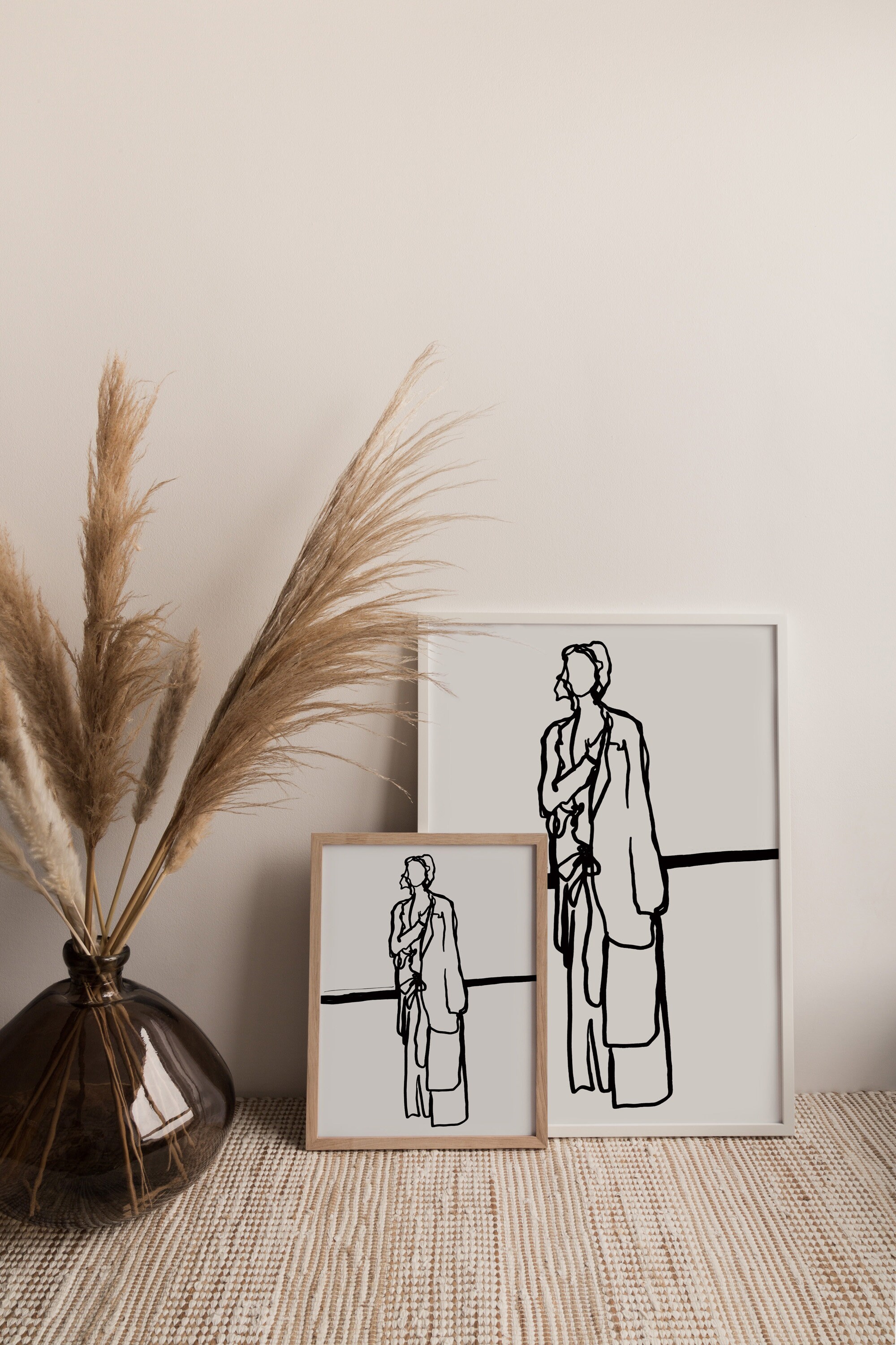 Black Natrual Line Art - Etsy