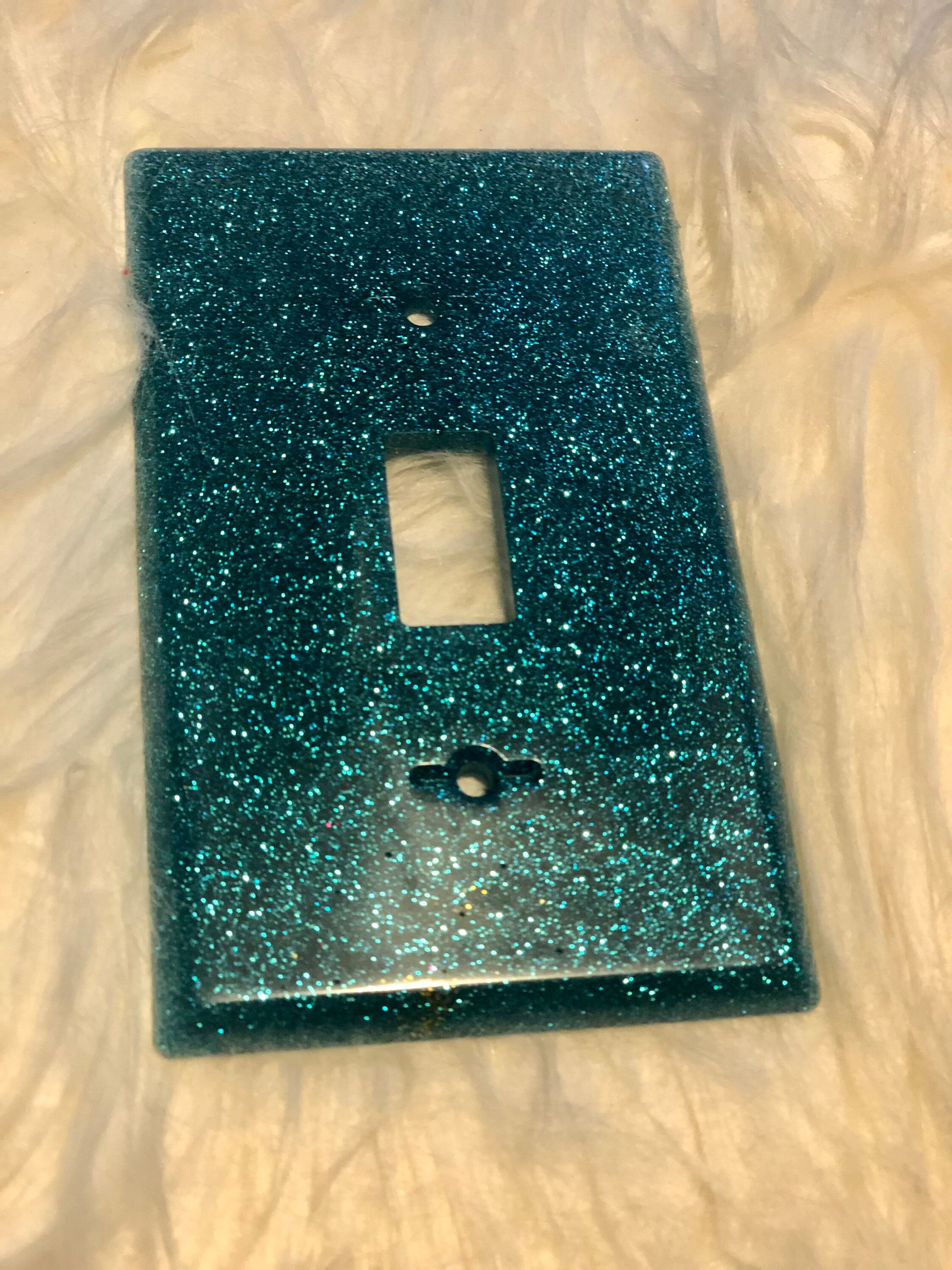Glitter Light Switch Plate, Resin Light Switch, Custom Light Switch ...