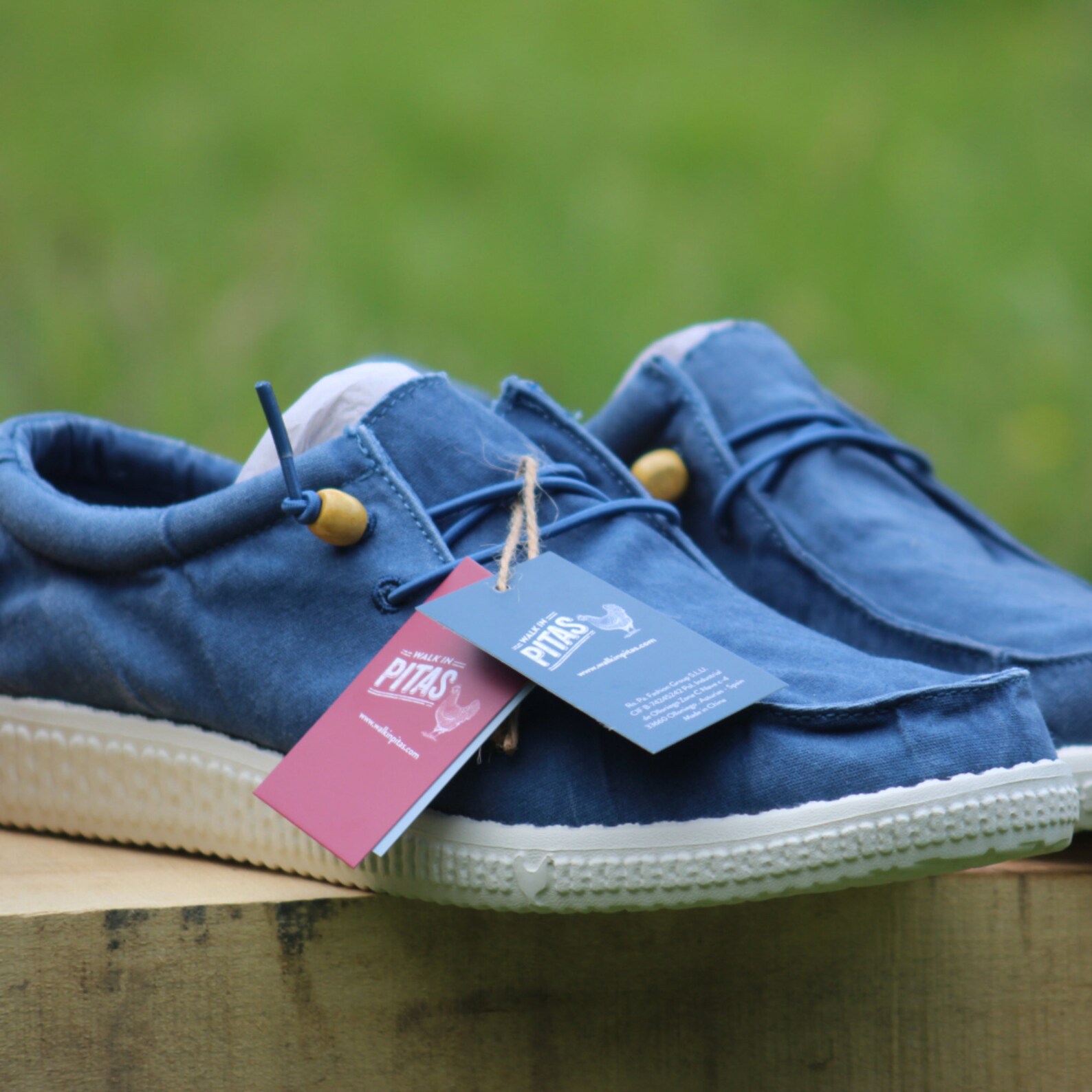 Lightweight Wallabees in Blue Washed Canvas | Etsy