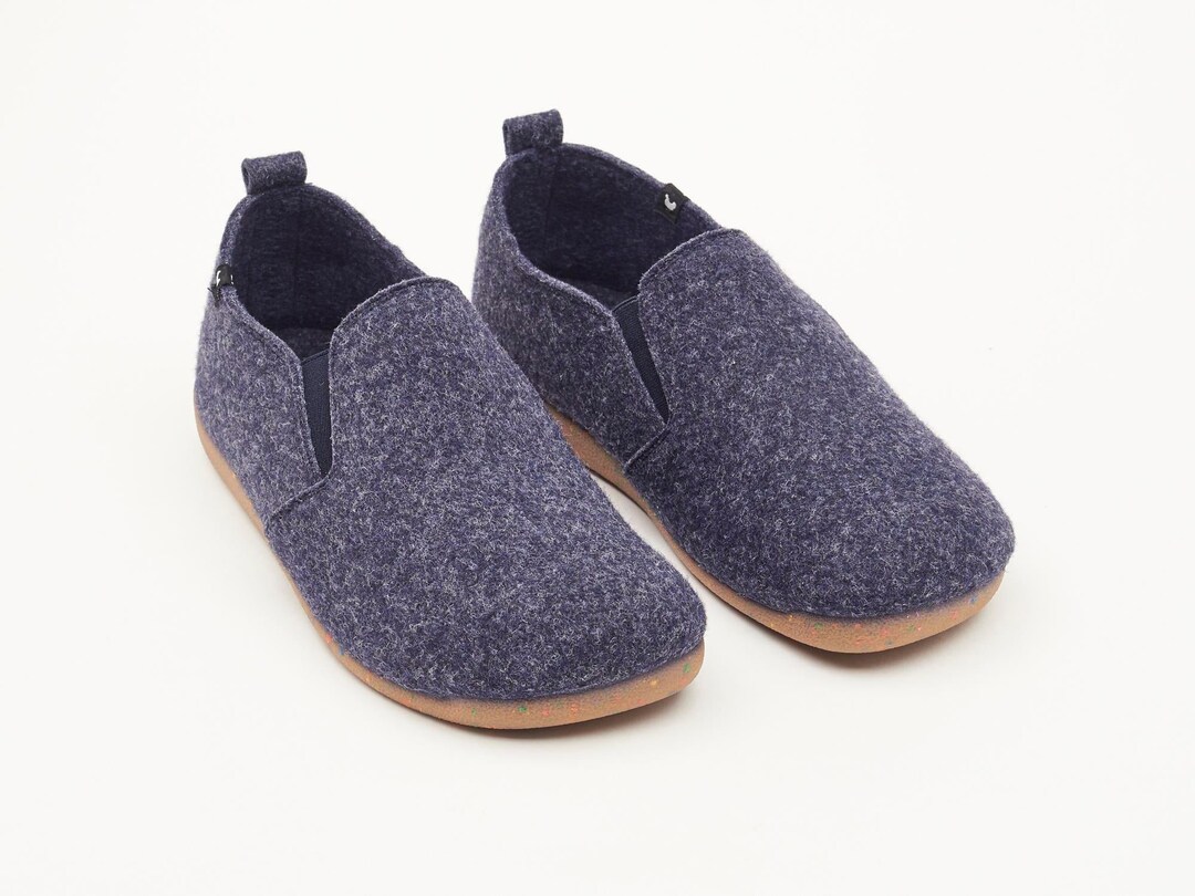 Soft Eco Felt Slippers With Rubber Soles, 100% Recycled - Etsy