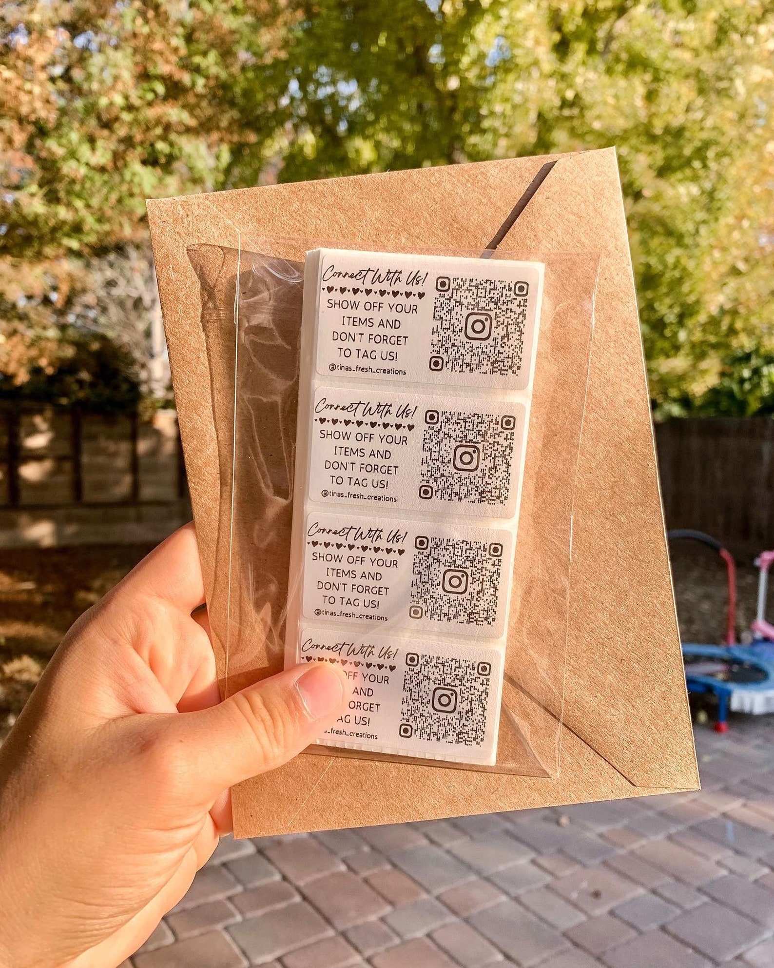 Connect With Us QR Code Stickers 2”x1” - Etsy