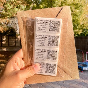 Connect With Us QR Code Stickers 2”x1” - Etsy