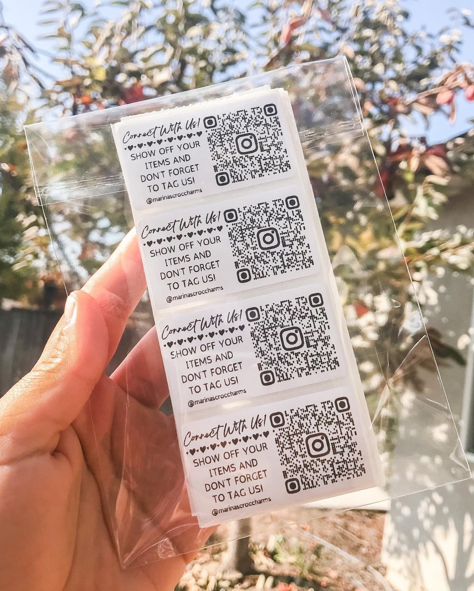 Connect With Us QR Code Stickers 2”x1” - Etsy