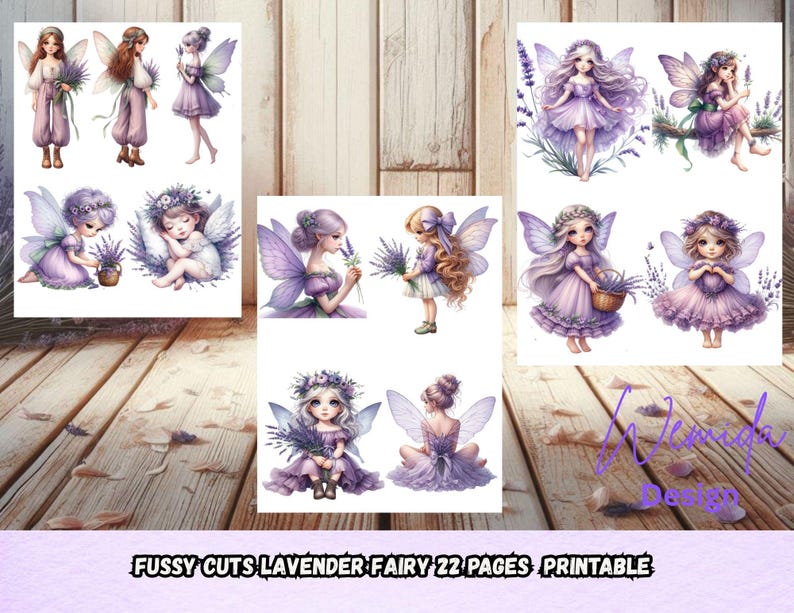 Watercolor Lavender Fairy Dolls, Junk Journal Printable (JPG) - Etsy UK