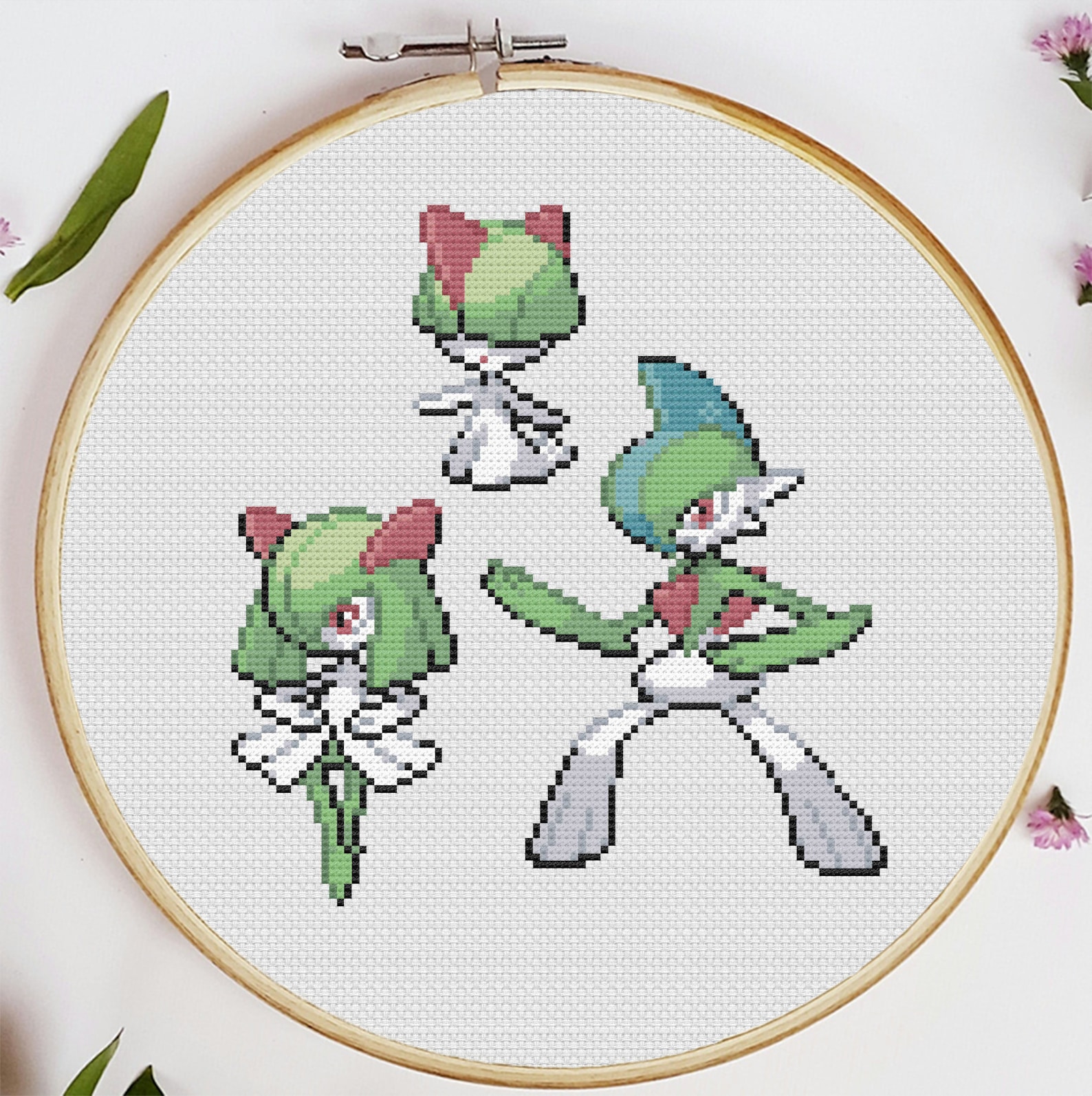 Gallade Evolutions Cross Stitch Pattern Pokemon Ralts - Etsy