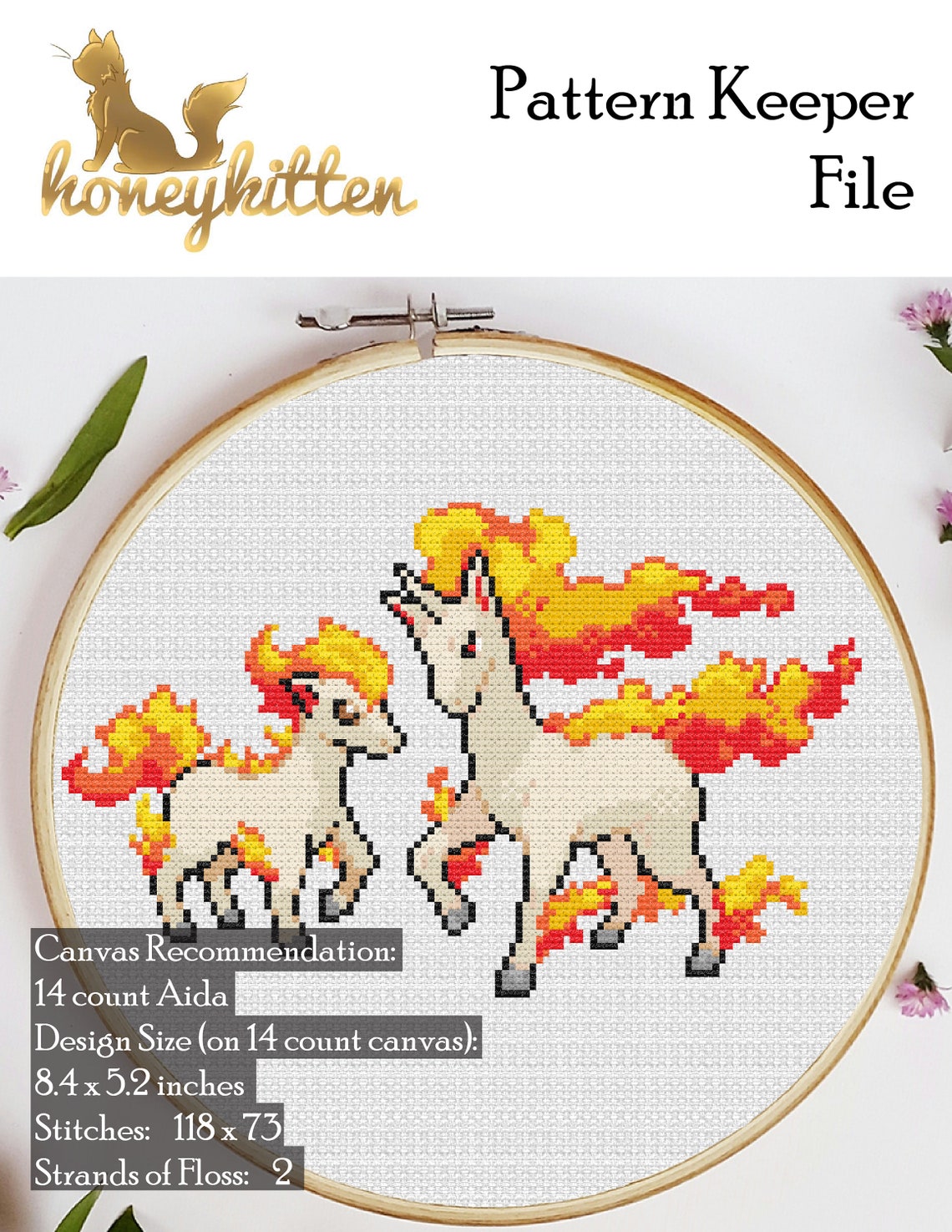 Ponyta & Rapidash Pokemon Cross Sitch PDF Pattern - Etsy