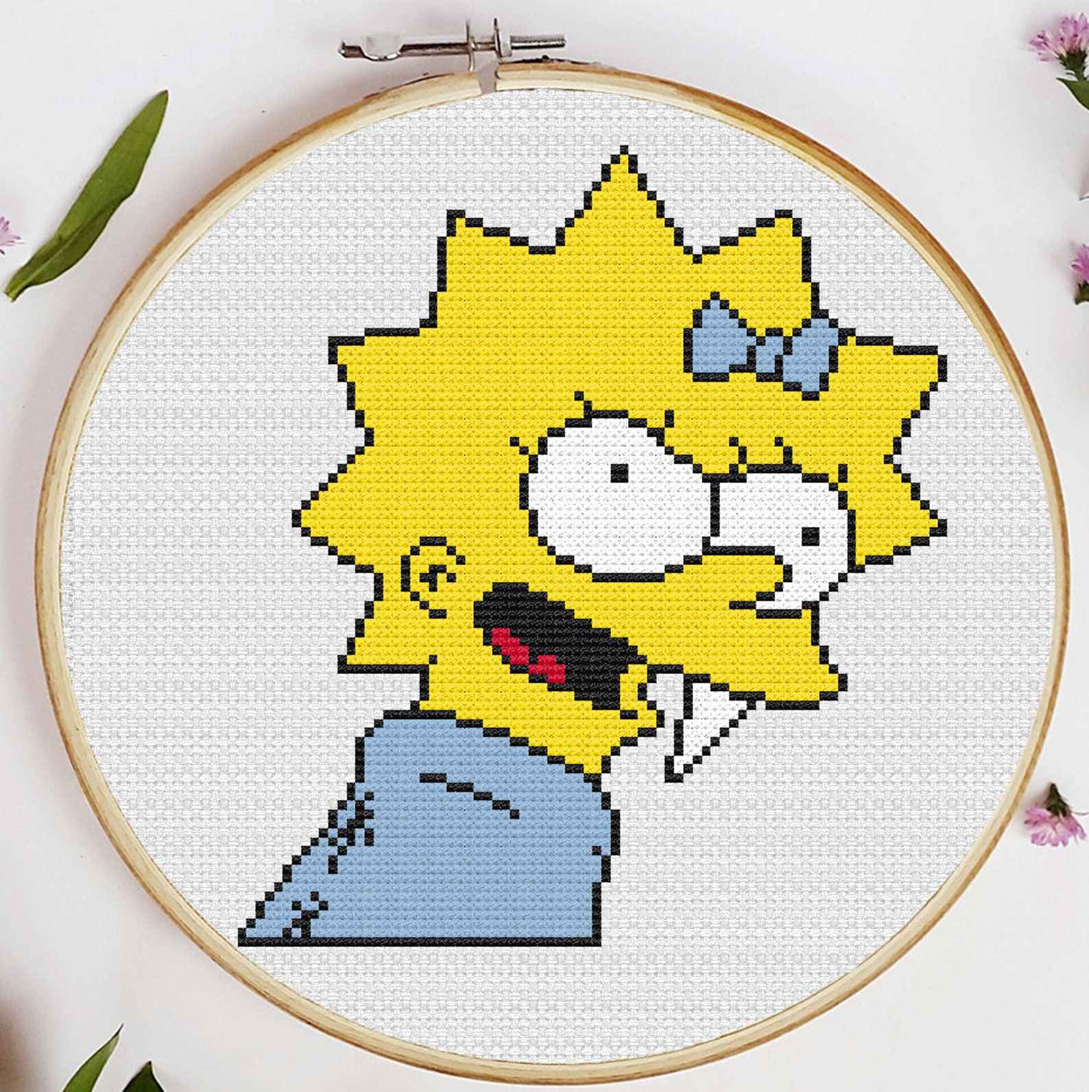 Alien Maggie Cross Stitch Pattern | the Simpsons | Treehouse of Horror ...