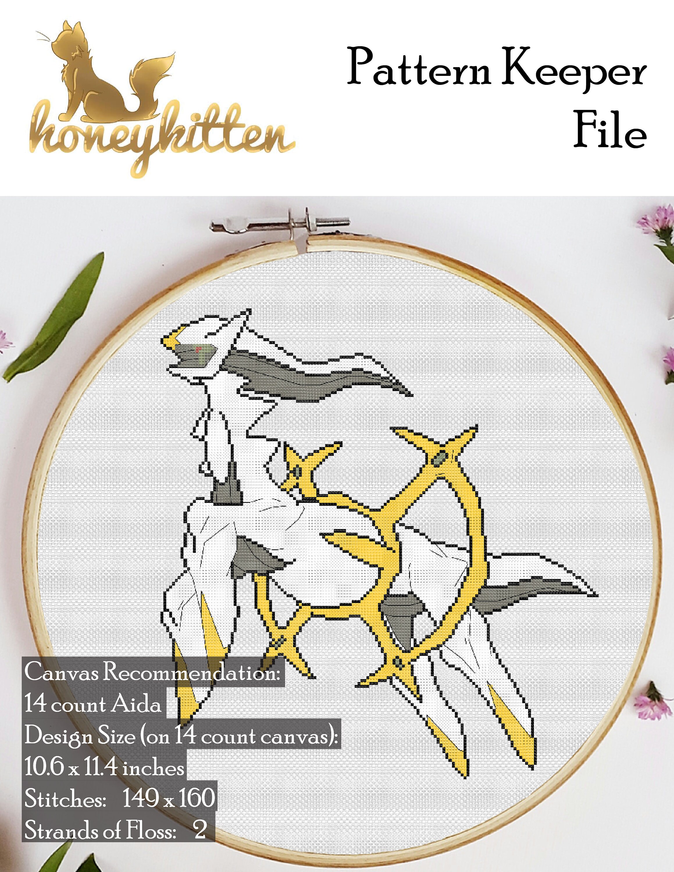 Arceus Pokemon Cross Stitch PDF Pattern - Etsy