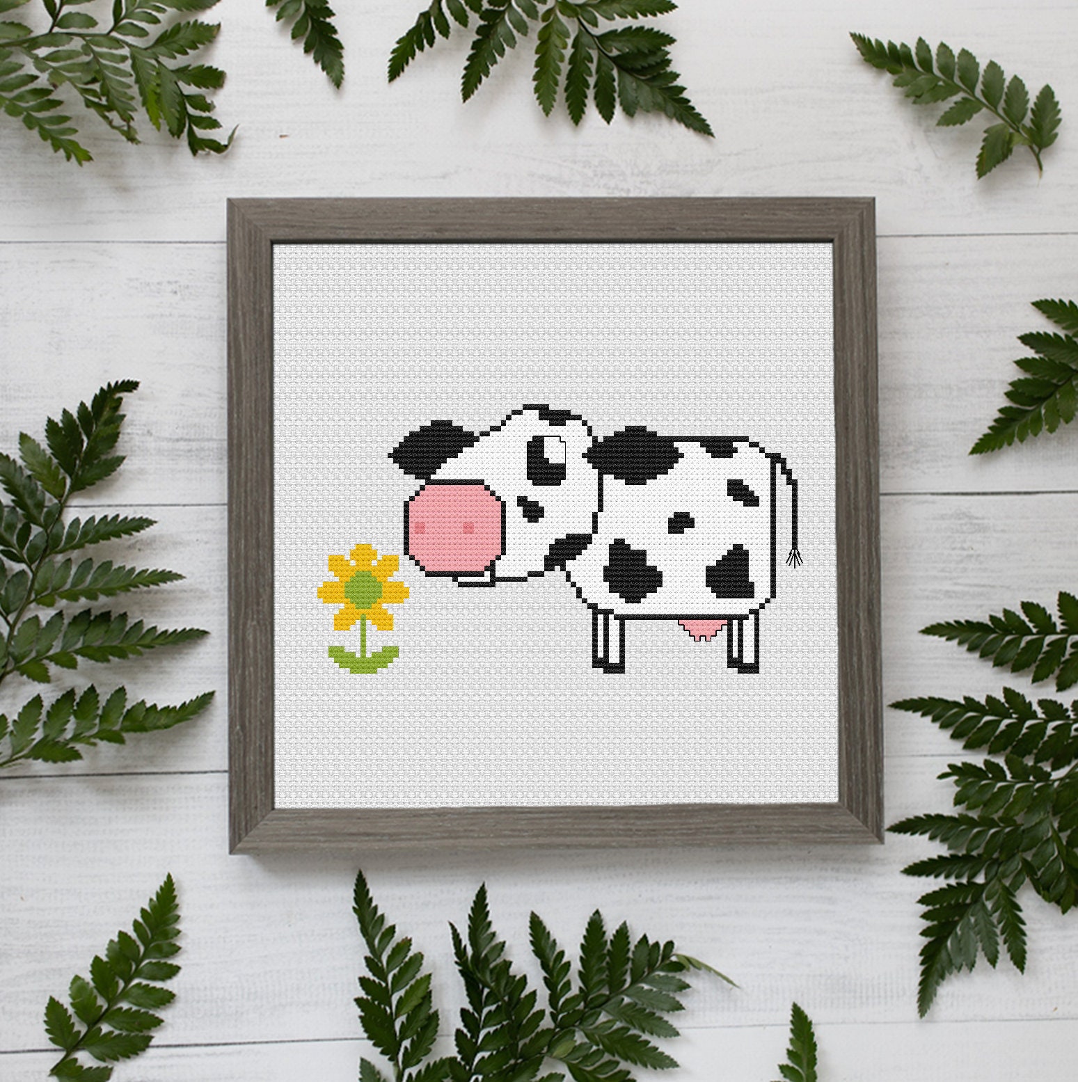 Cute Cow Cross Stitch PDF Pattern - Etsy