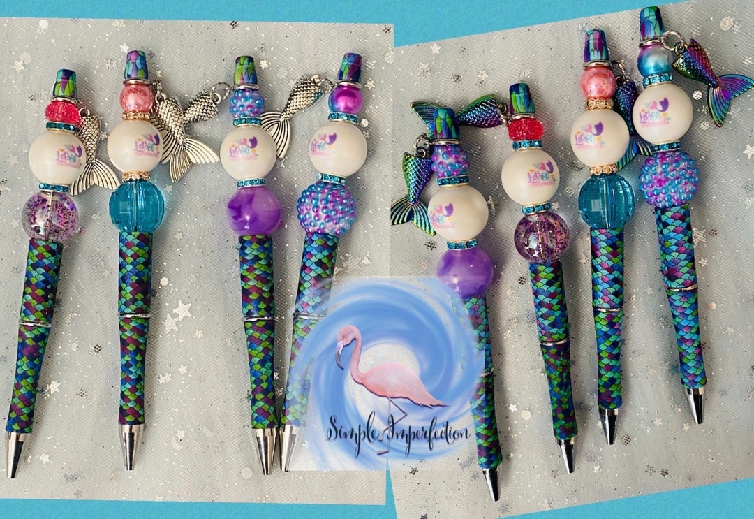 Mermaid Bead Pen | Beaded Pen | Mermaid | Beach | Summer | Bead | Pen ...