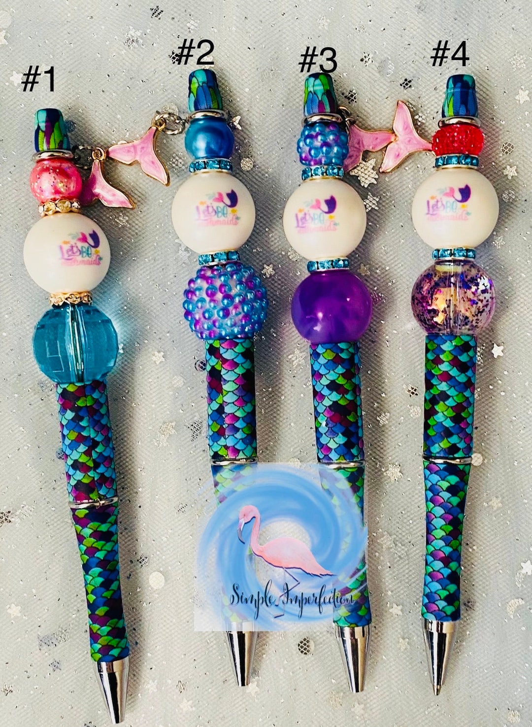 Mermaid Bead Pen | Beaded Pen | Mermaid | Beach | Summer | Bead | Pen ...