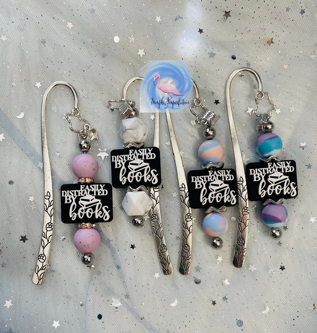 Easily Distracted by Books Rose Bookmark - Etsy