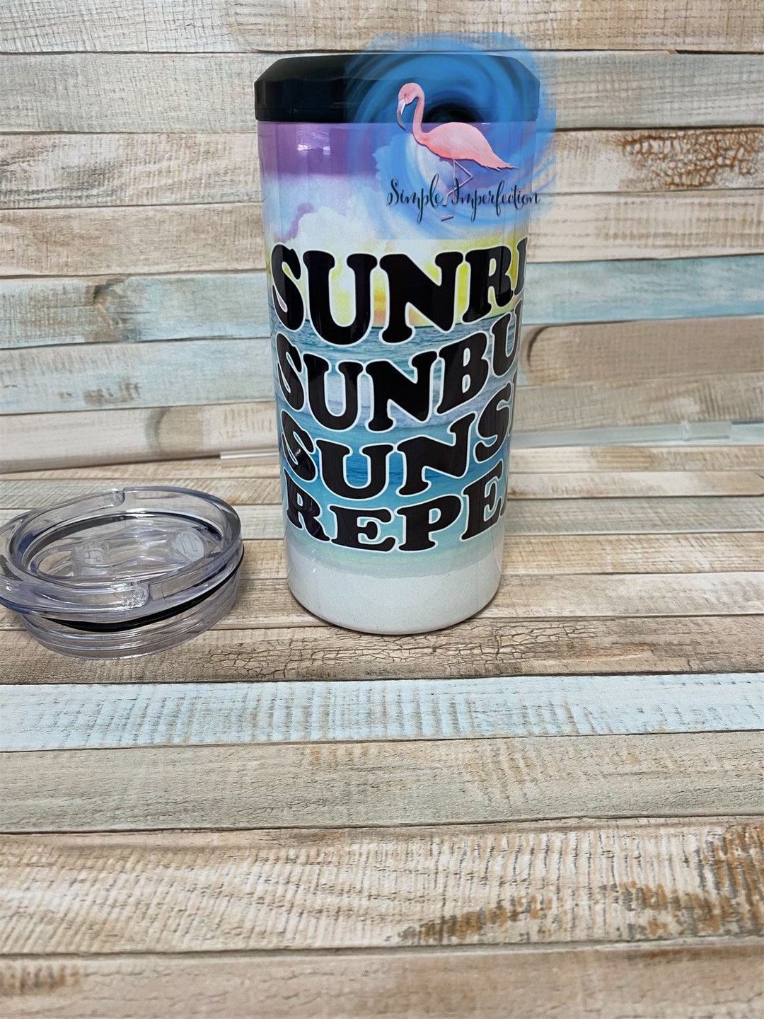 Sunrise Sunburn Sunset Repeat | 4 in 1 Can Cooler | Summer | Beach ...