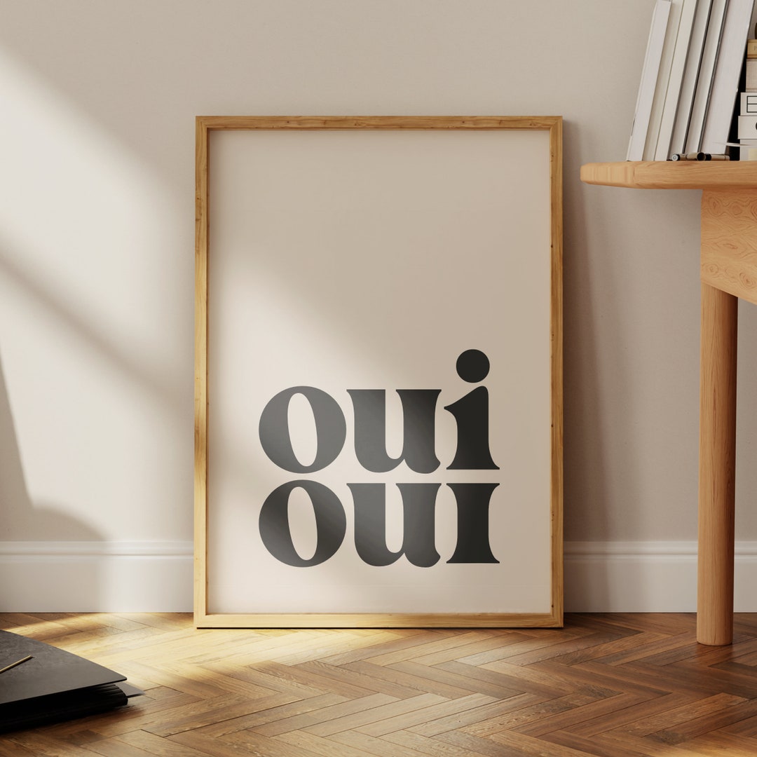 Oui Oui Bathroom Wall Art Print Home Decor, Bathroom & Cloakroom Poster ...