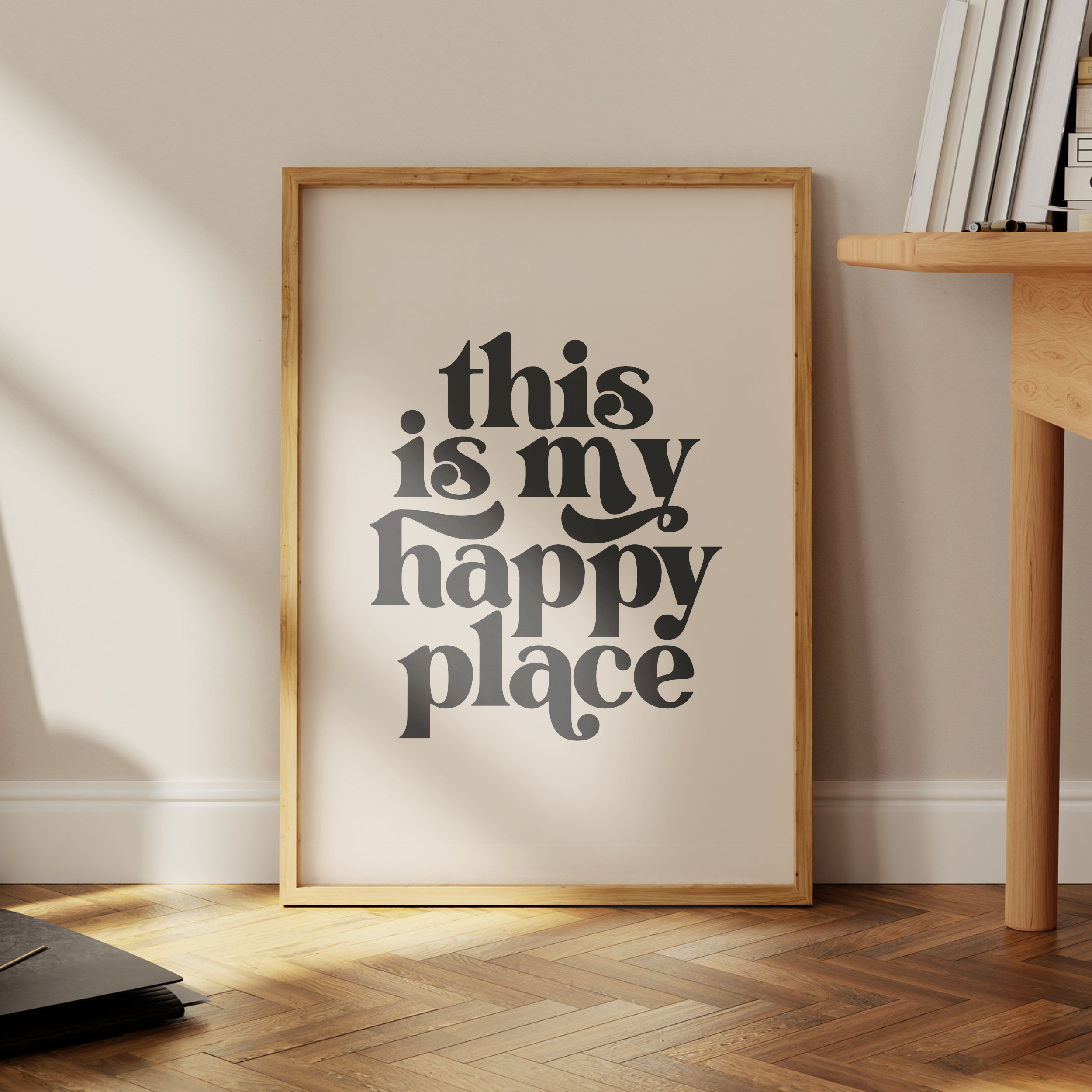 This is My Happy Place Quote Wall Art Print | Living Room & Home Decor ...