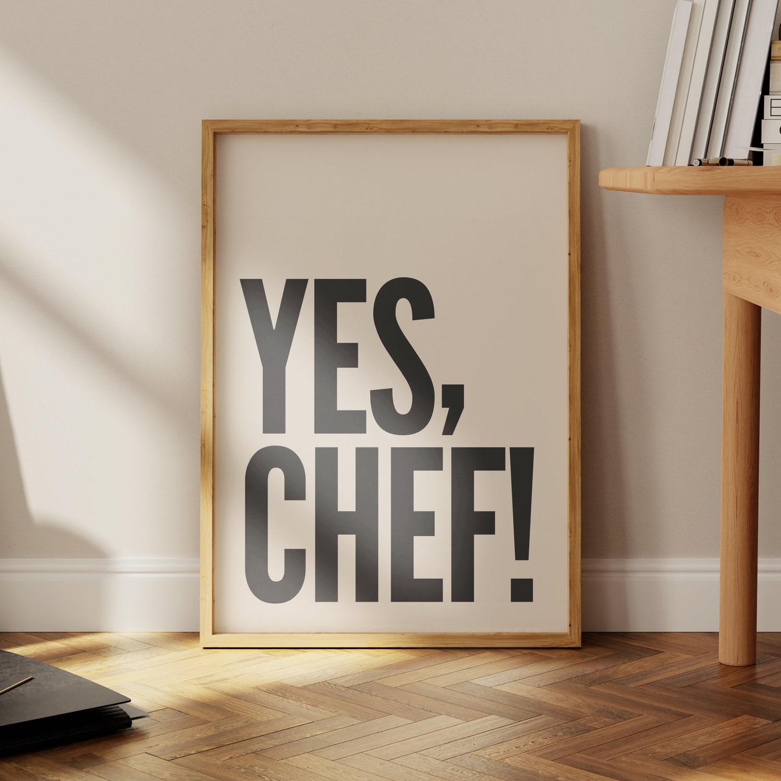 Yes Chef - Kitchen Wall Art Print | Home Decor and Poster for Kitchen ...